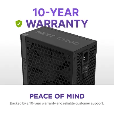 NZXT C 1200W ATX 3.1 80 Plus Gold Fully Modular Power Supply NZXT C 1200W ATX 3.1 80 Plus Gold Fully Modular Power Supply
