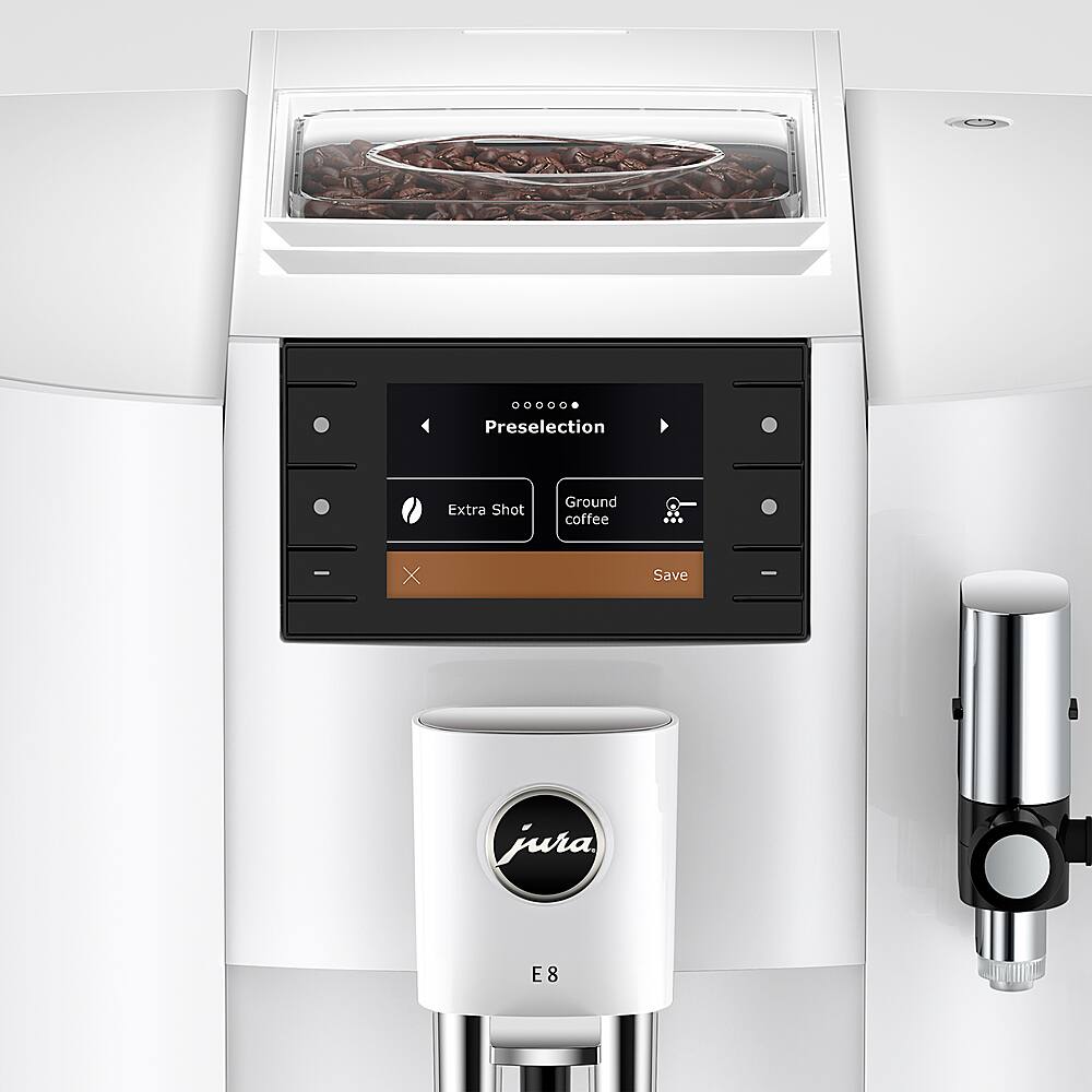JURA E8 Single Serve Automatic Espresso and Coffee Machine with 15 Bars ...