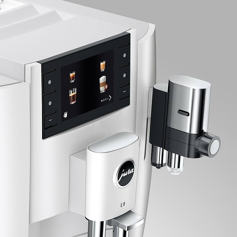 JURA E8 Single Serve Automatic Espresso and Coffee Machine with 15 Bars ...