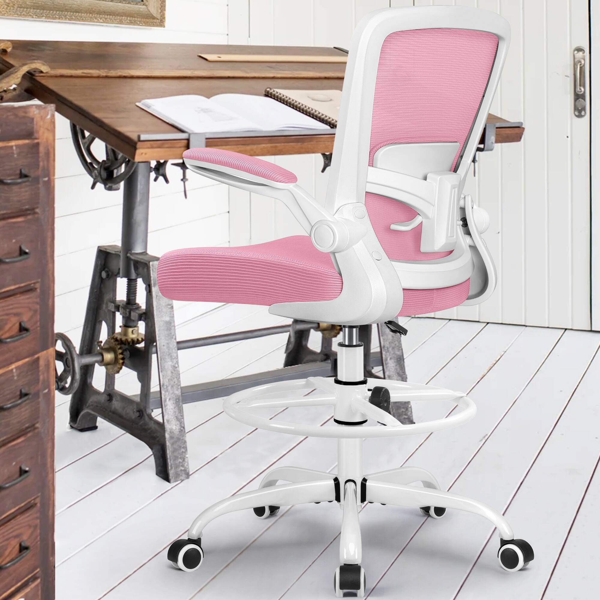 Brick Attic Drafting Chair, Tall Office Chair Ergonomic Desk Chair ...
