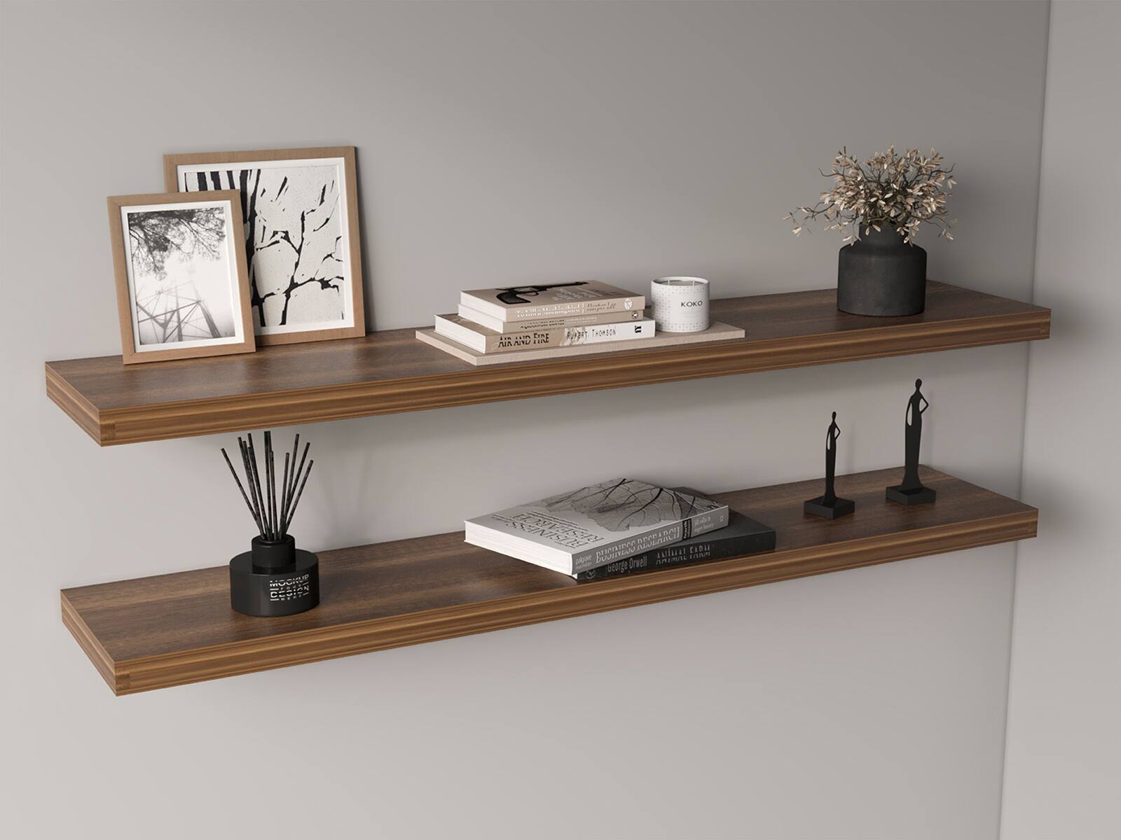 TuHome Ecco 31.5" Wide Floating Shelves Set Of 2, Shelves For Wall ...