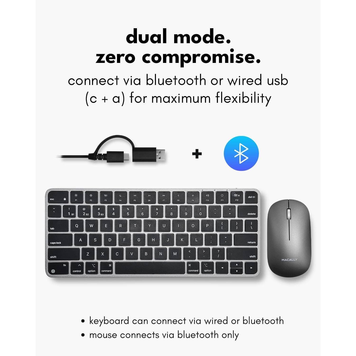 Pacoar Cade Wireless And Mouse For Dual Mode (bluetooth + Wired) Multi ...