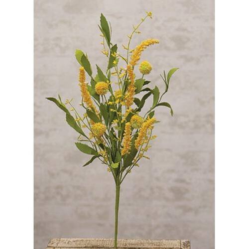 BreeBe Thistle Ball and Heather Spray 20" Yellow, Green FT28939 - Best Buy