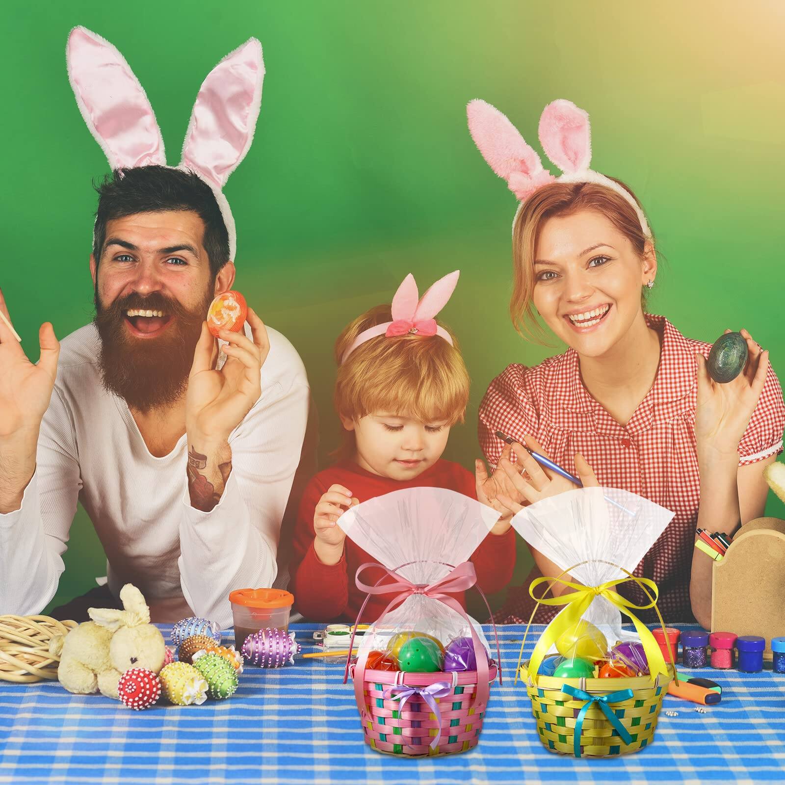 Paradigms Interiors Easter Basket Sets Include Bulk Wiker Woven With ...