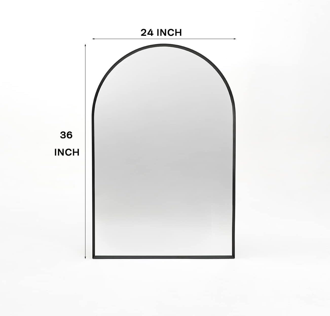 PAIHOME 24x36 Inch Arched Mirror, HD Glass Wall Mirror with Rustproof ...