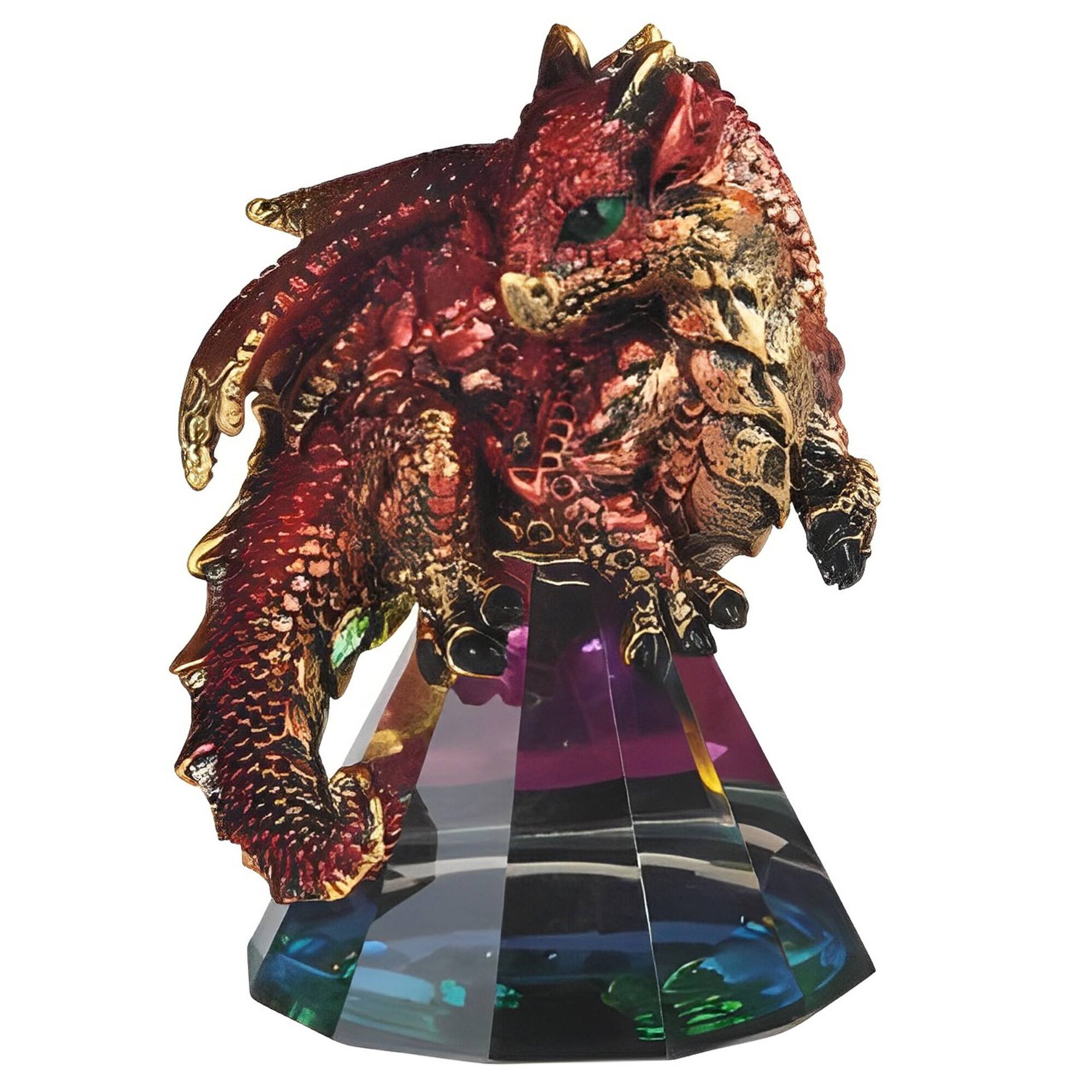 FC Design 3.5"H Volcano Dragon Standing on Pyramid Glass Figurine ...