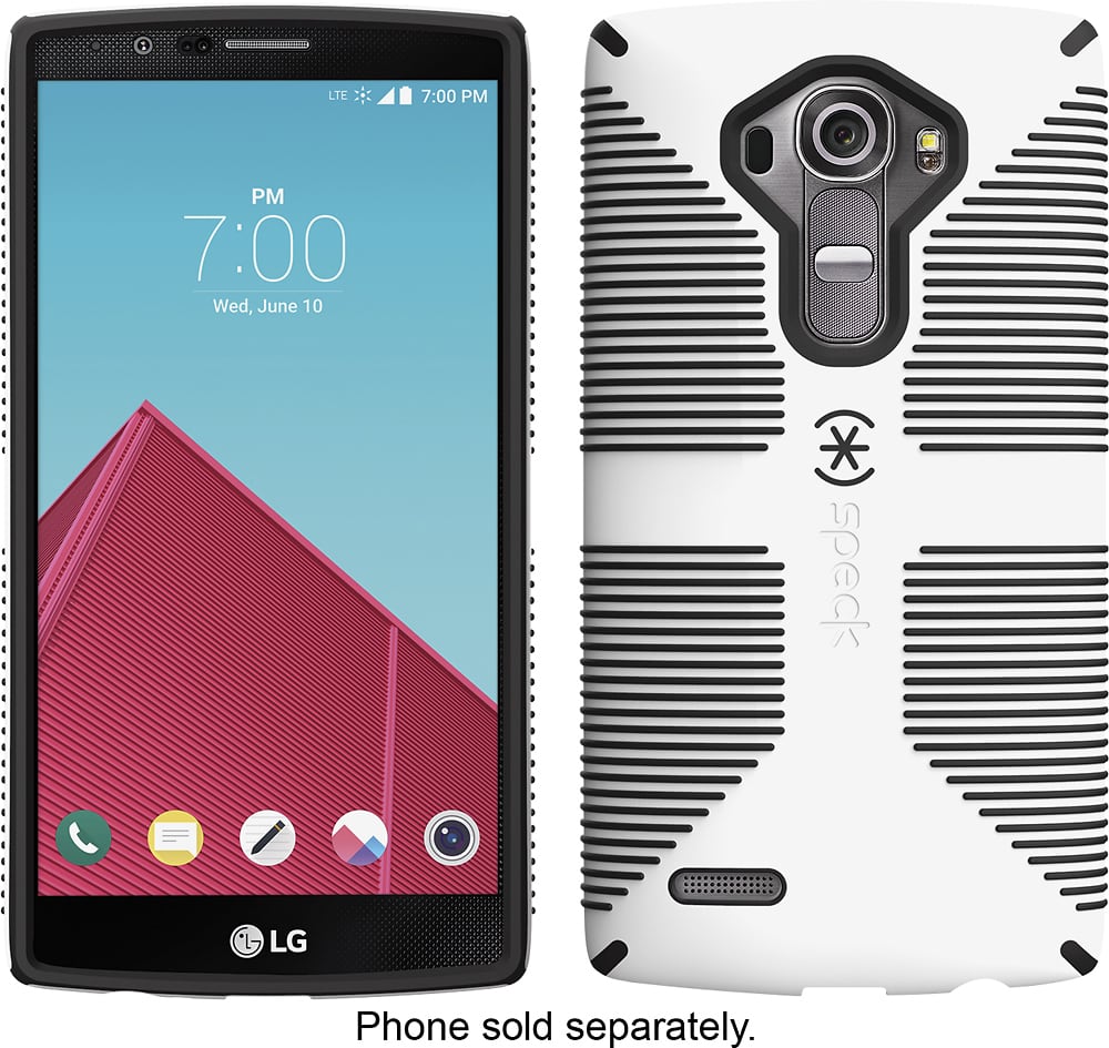 Best Buy: Speck CandyShell Grip Case for LG G4 Cell Phones White/Black ...