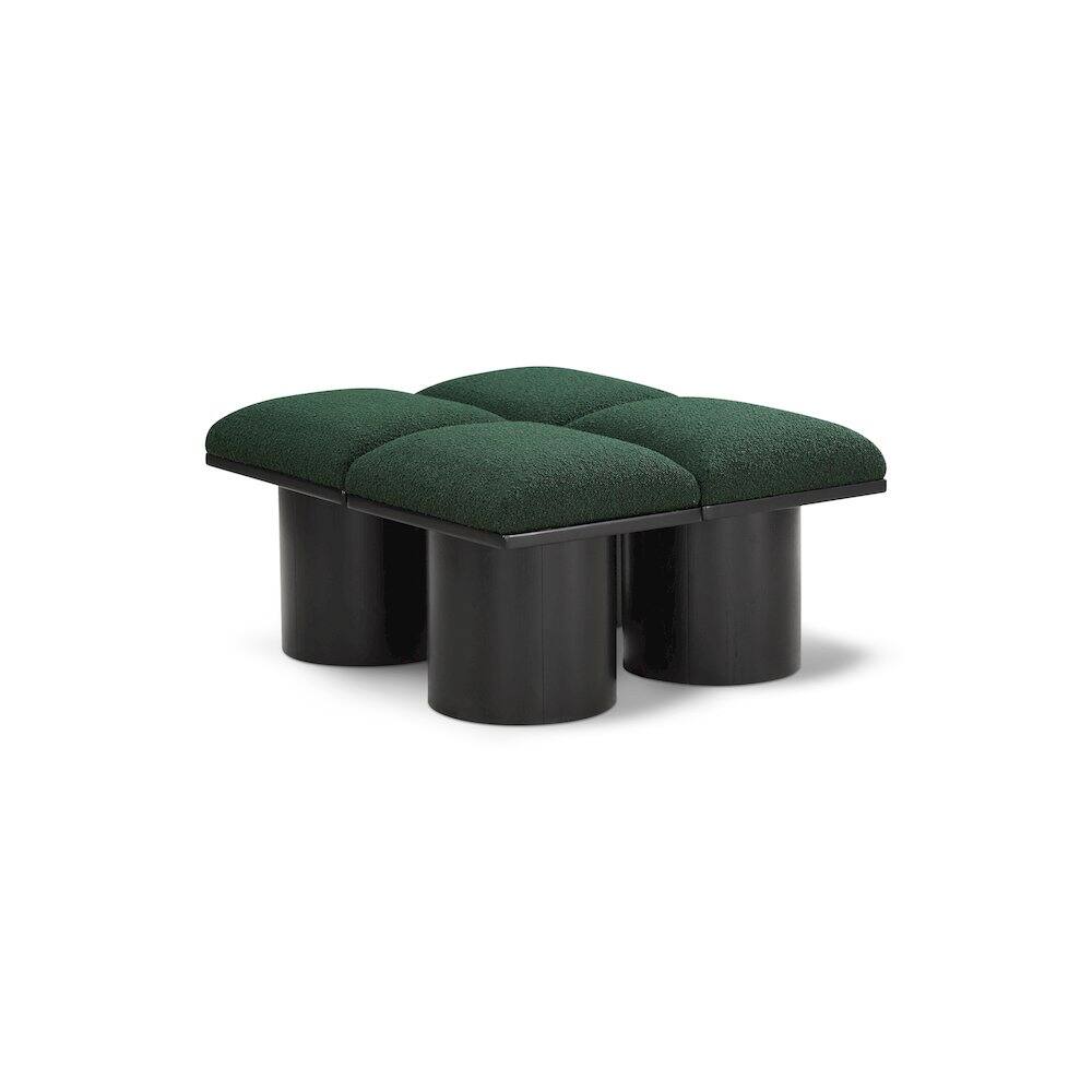 Front. Meridian Furniture - Pavilion Green Boucle Fabric Bench - Green ...