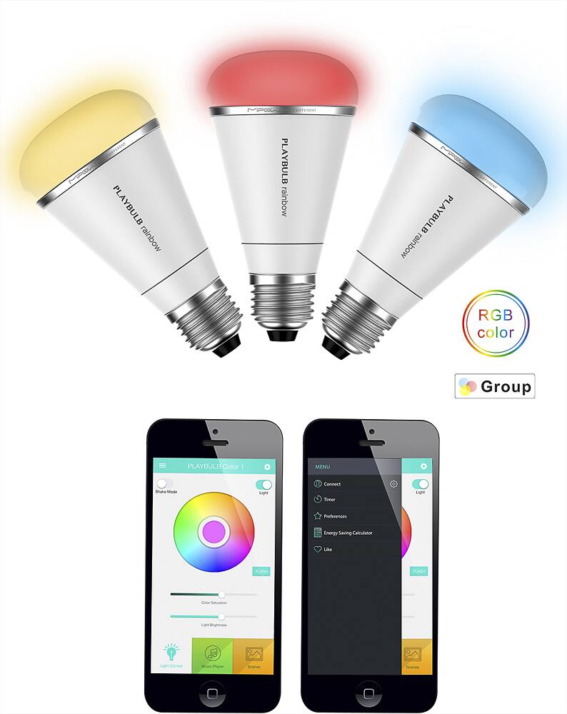 Best Buy: Unbranded Rainbow Smart LED Light Bulb Multicolor BTL200