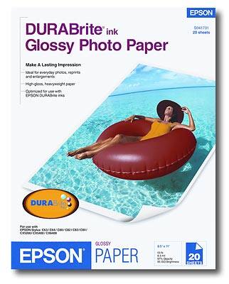 Best Buy: Epson DURABrite Ink 20-Count 8.5" x 11" Glossy Photo Paper ...