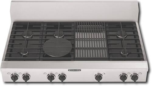 Best Buy: KitchenAid Architect 48" Built-In Gas Cooktop Stainless-Steel ...