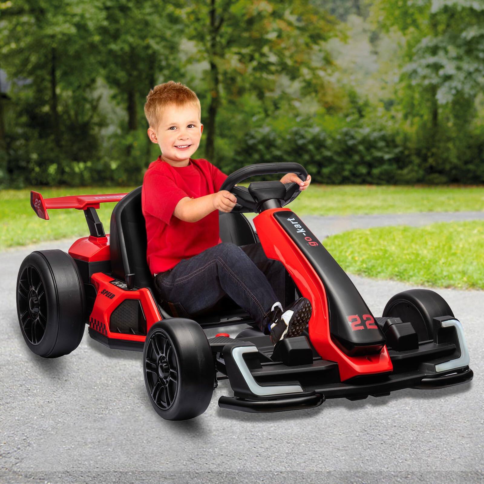 GARVEE 24V Kids Electric Drift Go Kart, 300W Motor, 8.5MPH, Adjustable ...