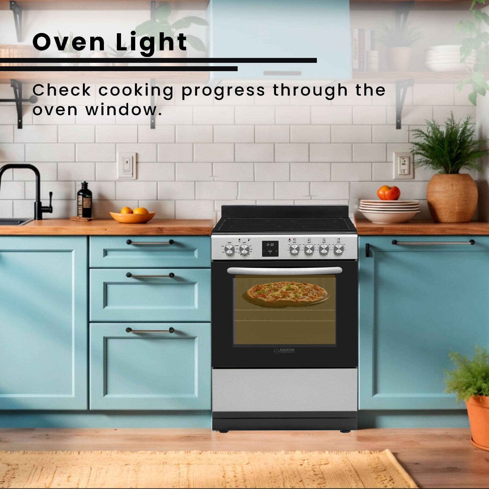 Equator 24" Electric Cooking Range with 4 Ceramic Burners, Convection ...