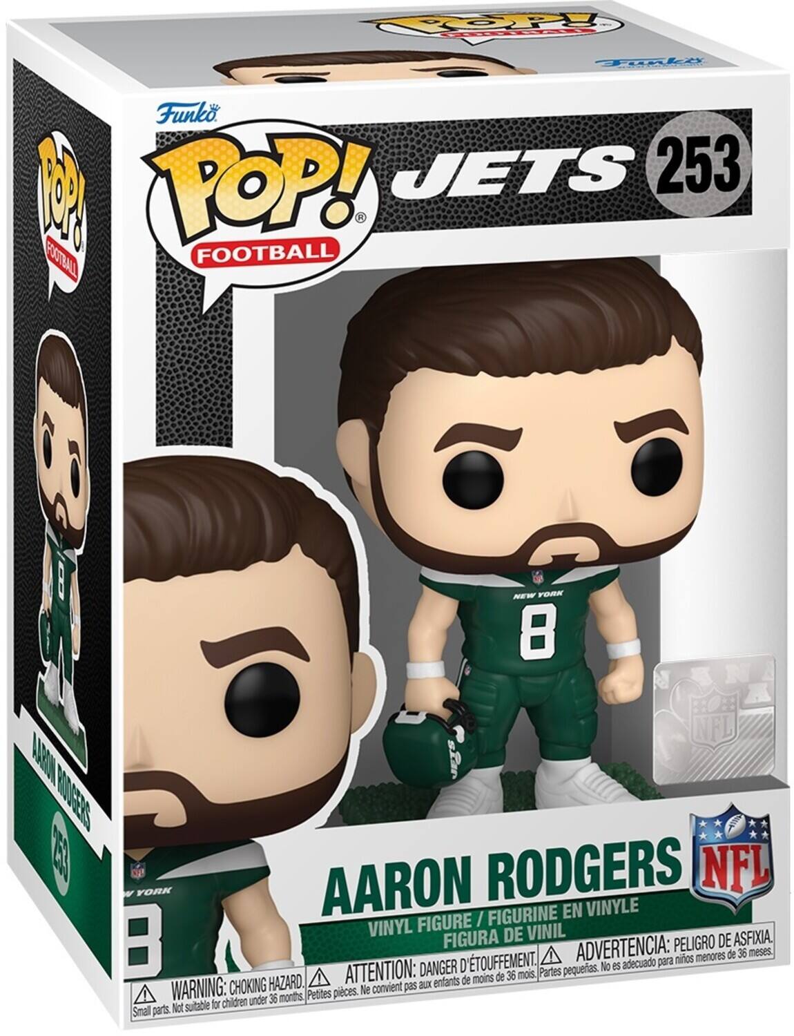 Funko POP! NFL: Jets Aaron Rodgers Collectibles Multicolor 889698796866 ...
