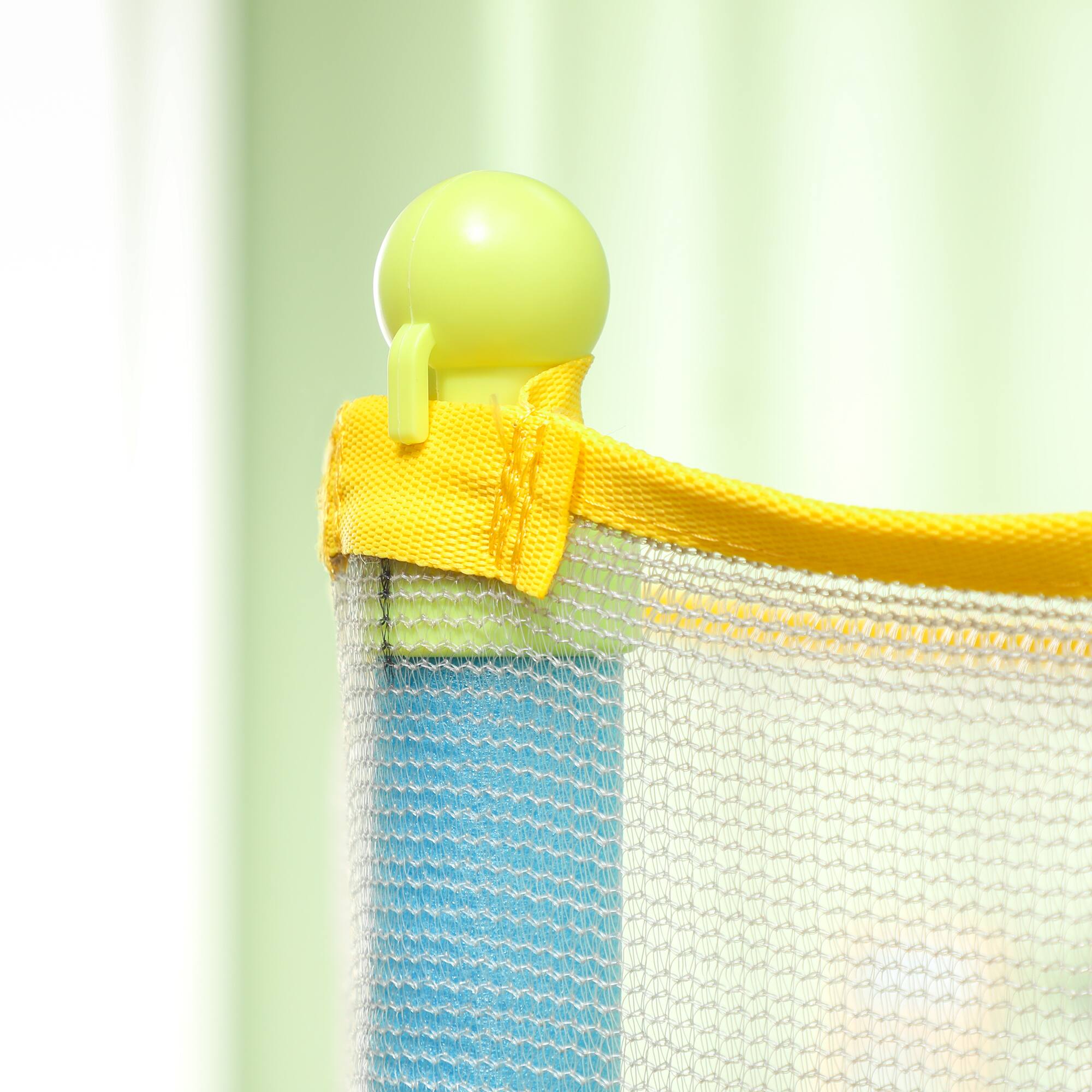 Qaba 4.6FT Trampoline, 55" Trampoline, Safety Enclosure Net, Indoor ...