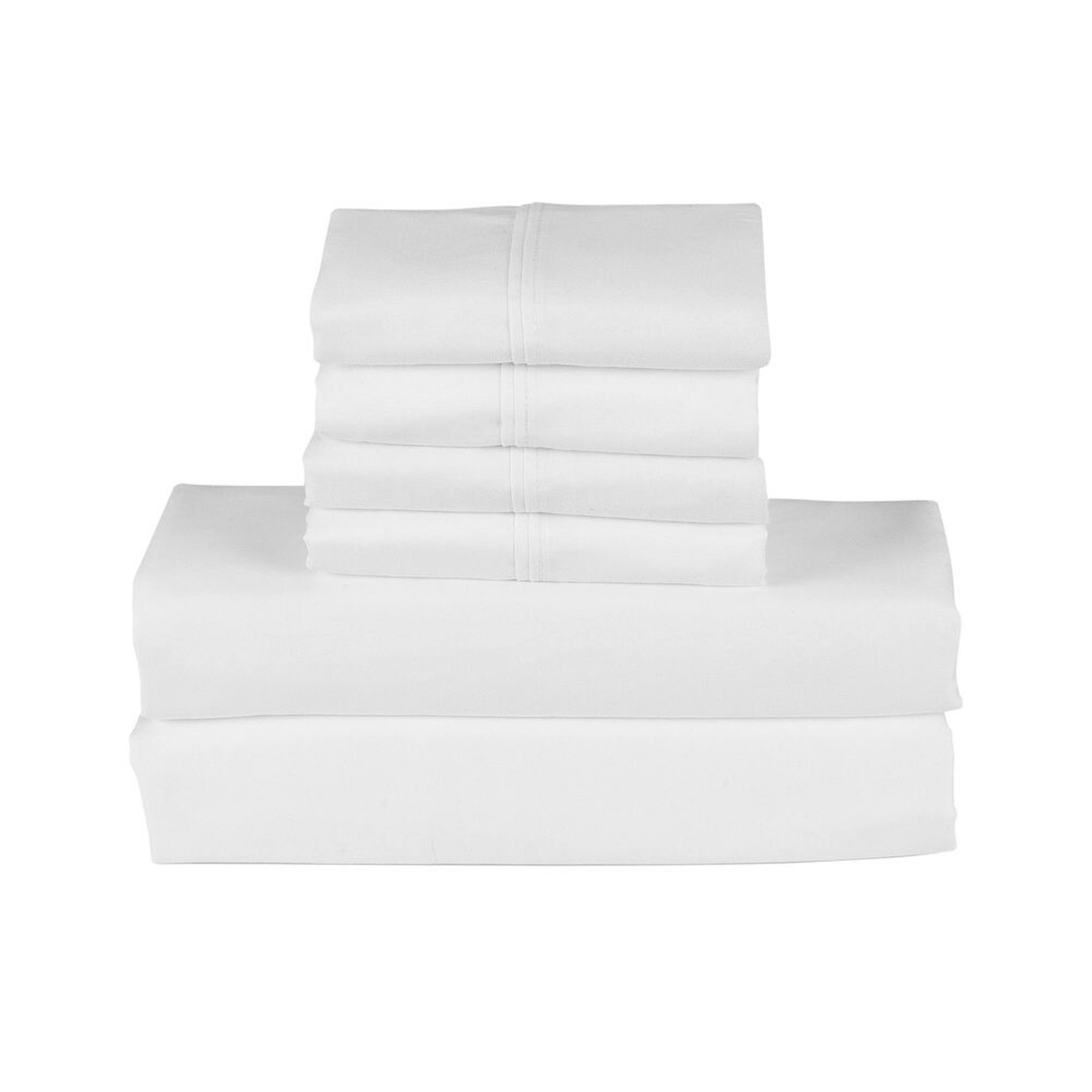 Bamboo Comfort Bamboo 6 Piece 1800 Thread Count Smart Pocket Ultra Soft ...