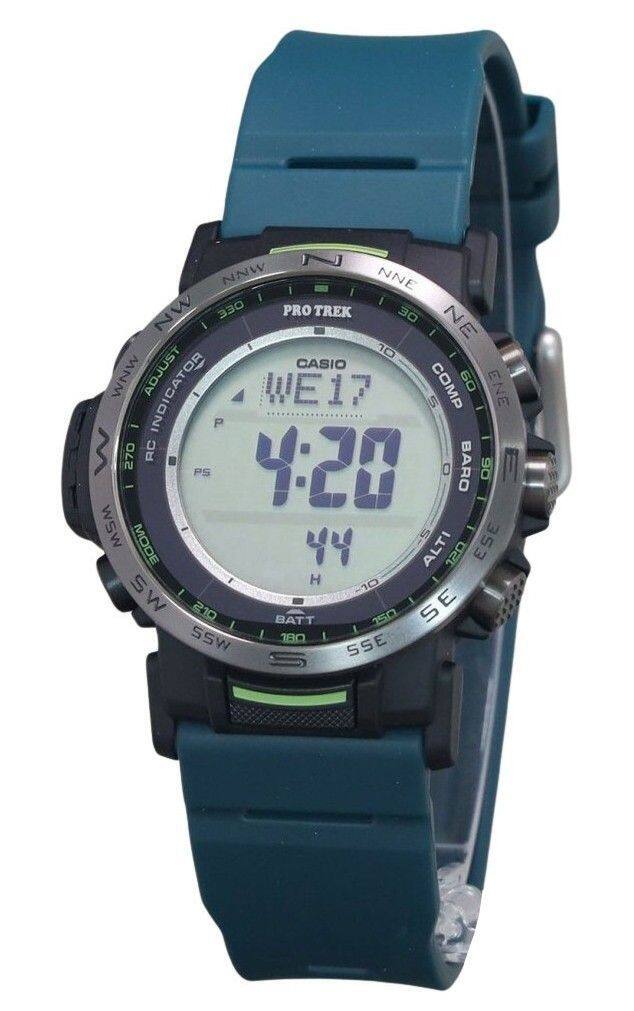 Casio PRO TREK Climber Line Digital Resin Strap Tough Solar PRW 35Y 3 100M Men's Watch blue ...