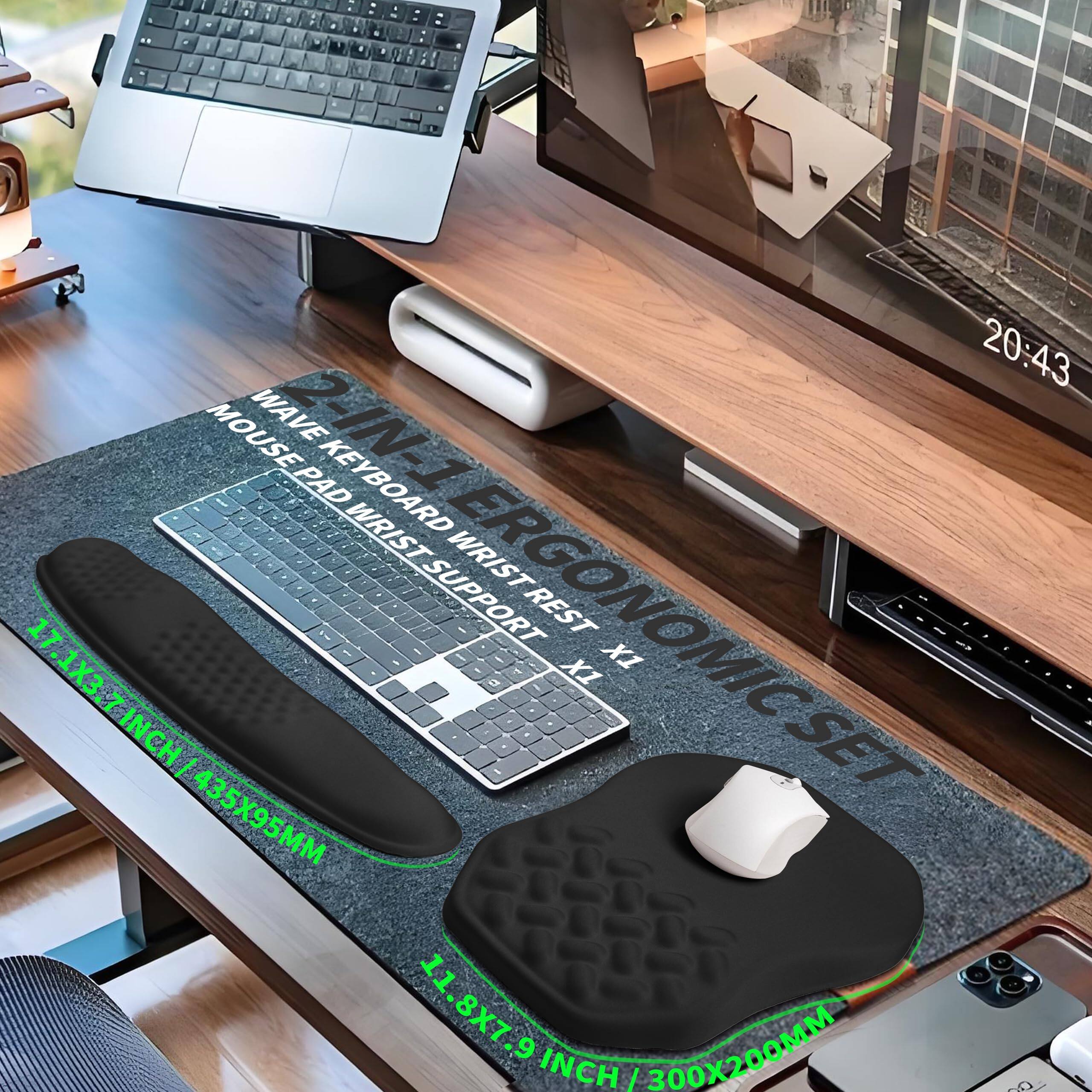 Earthley Blooms 2 in Wave Wrist Rest And Massage Slope Mouse Pad ...