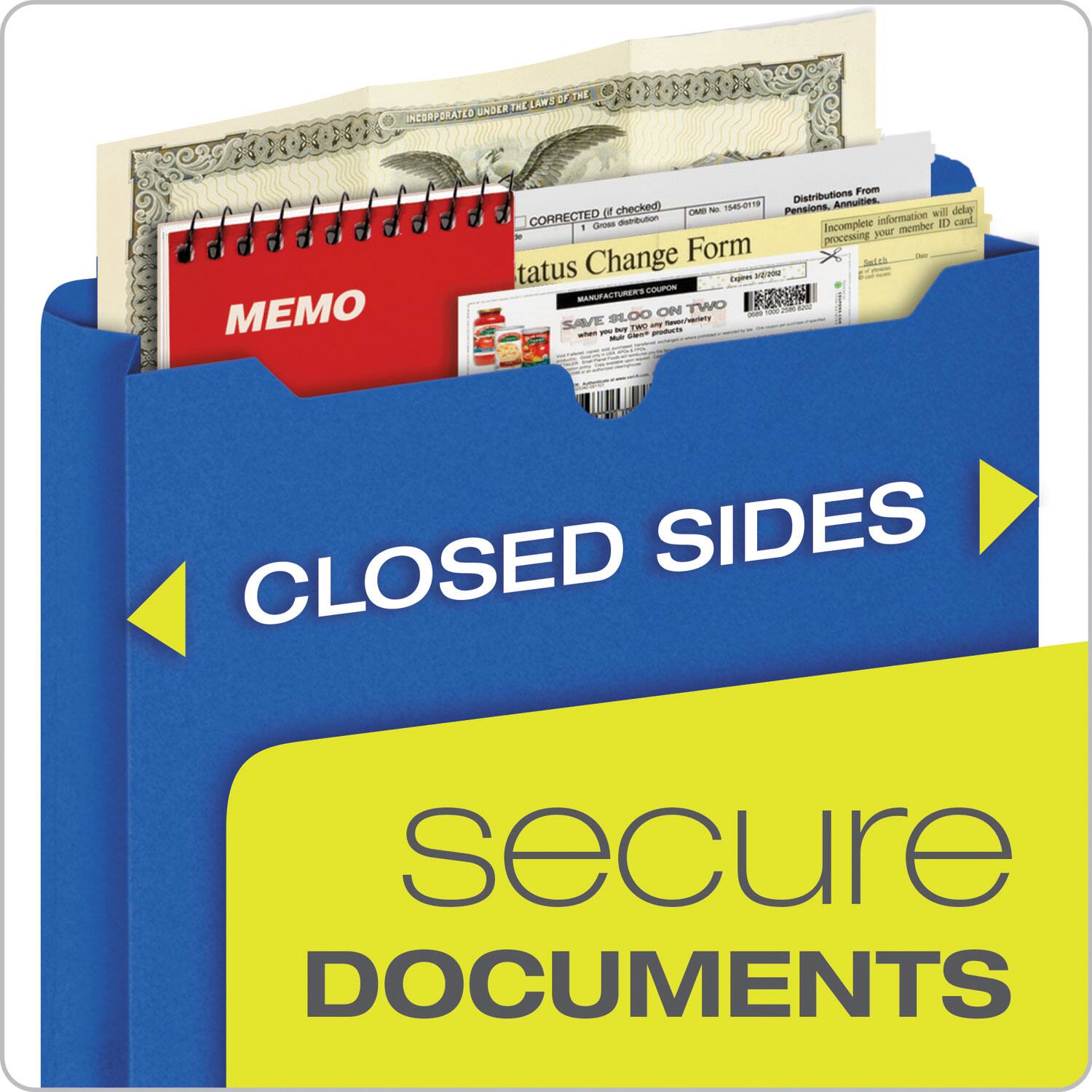 TOPS Pendaflex Poly File Jackets Straight Tab Letter Size Assorted ...