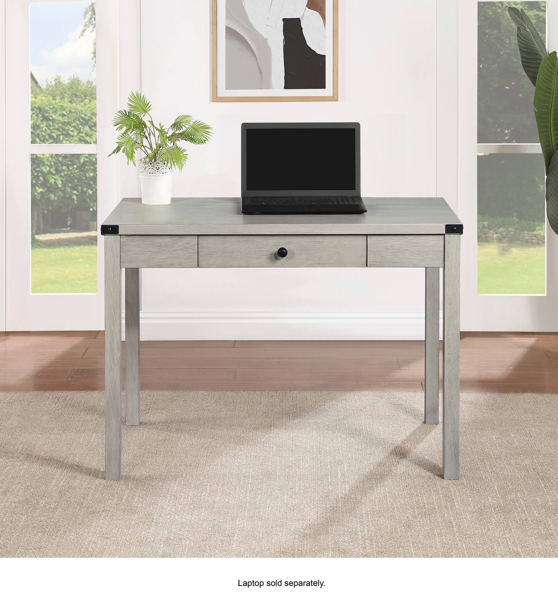 OSP Home Furnishings Victor Writing Desk Champagne Oak VTR4224-CO ...