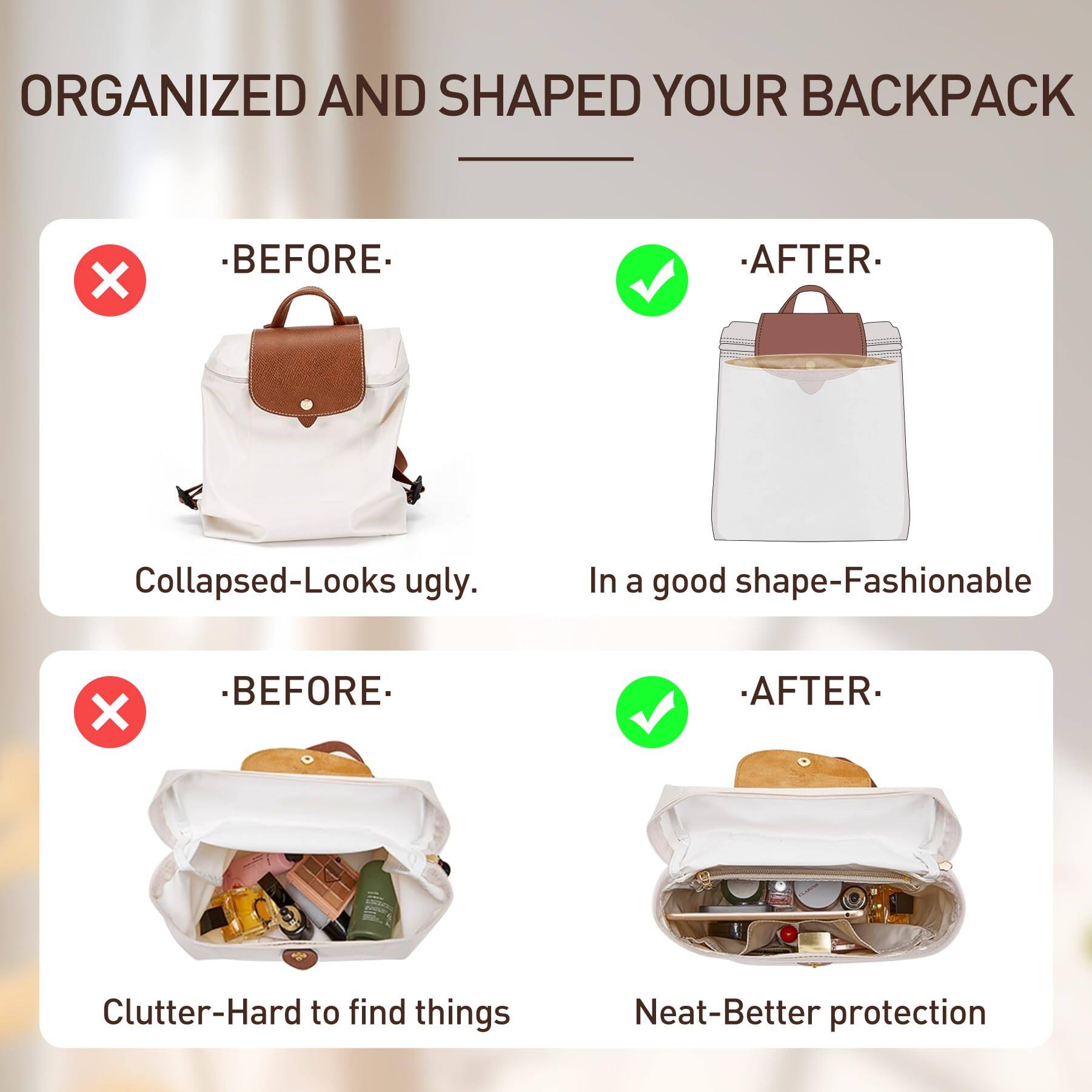 Pacoar Cade Upgraded Backpack Organzier Insert Compatible With Long ...