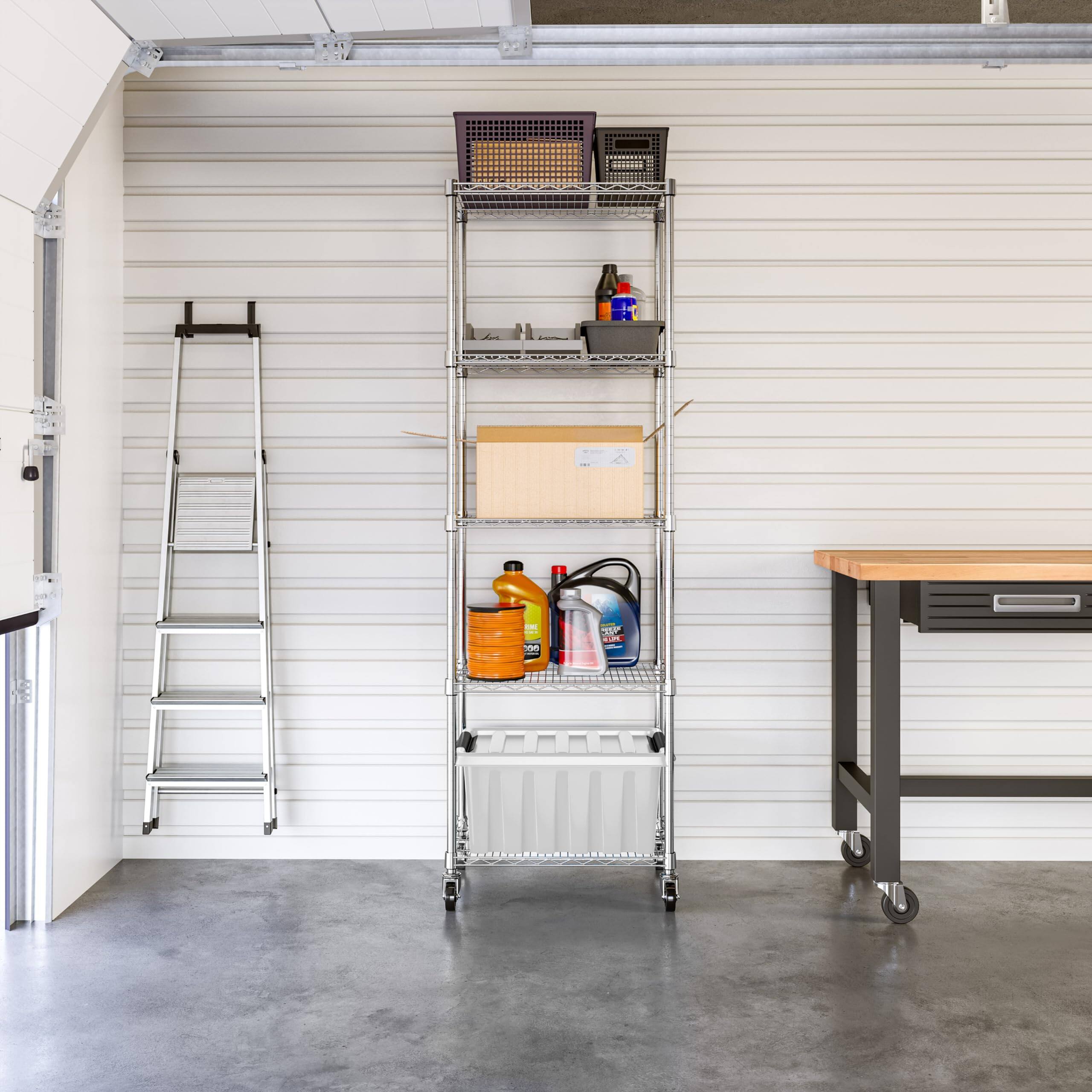 JETRANSPORT Ultradurable Heavy Duty Solid Steel Wire Rack Storage Unit ...