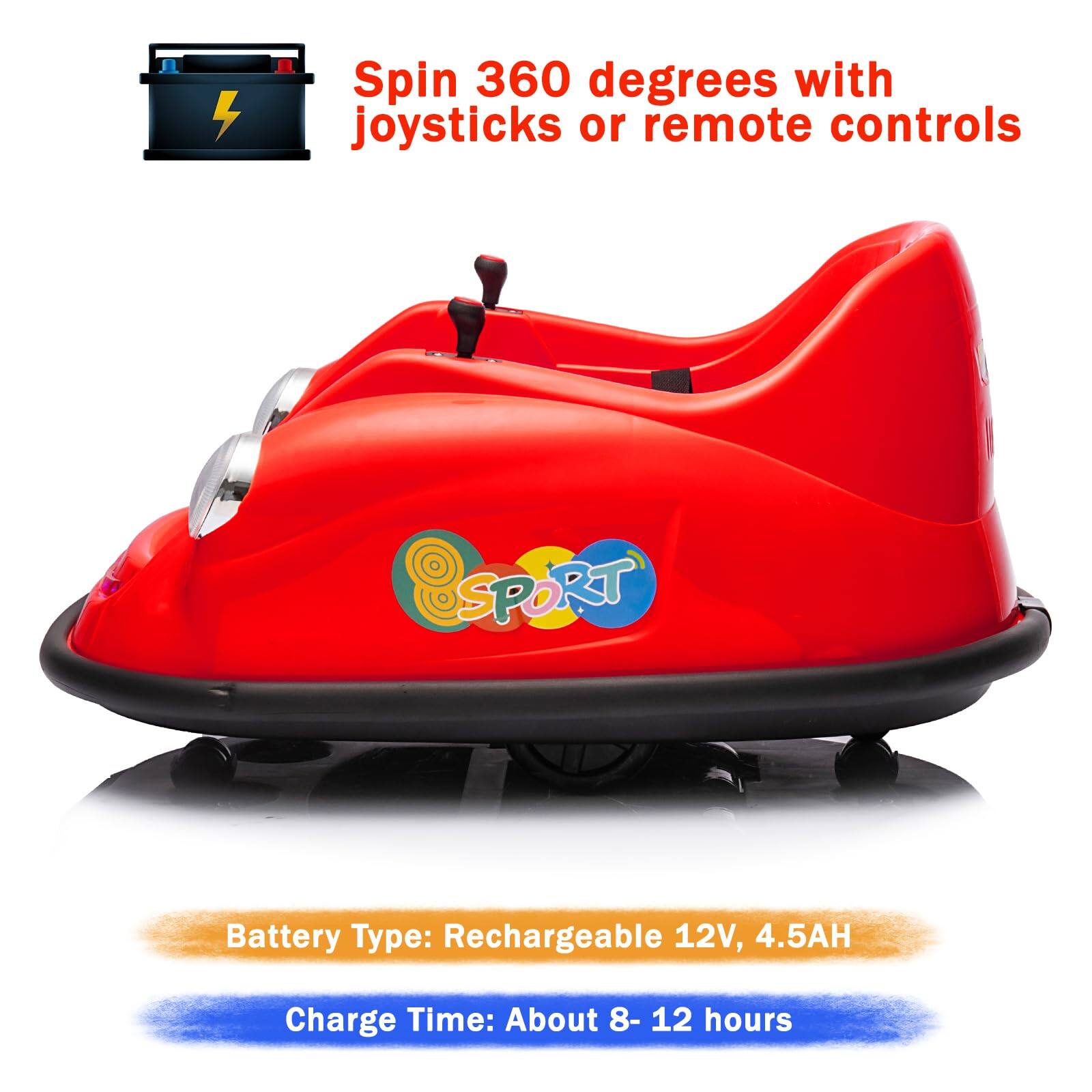 Acekool Bumper Cars for Toddlers, Electric Kids Ride On Bumper Car Gift ...