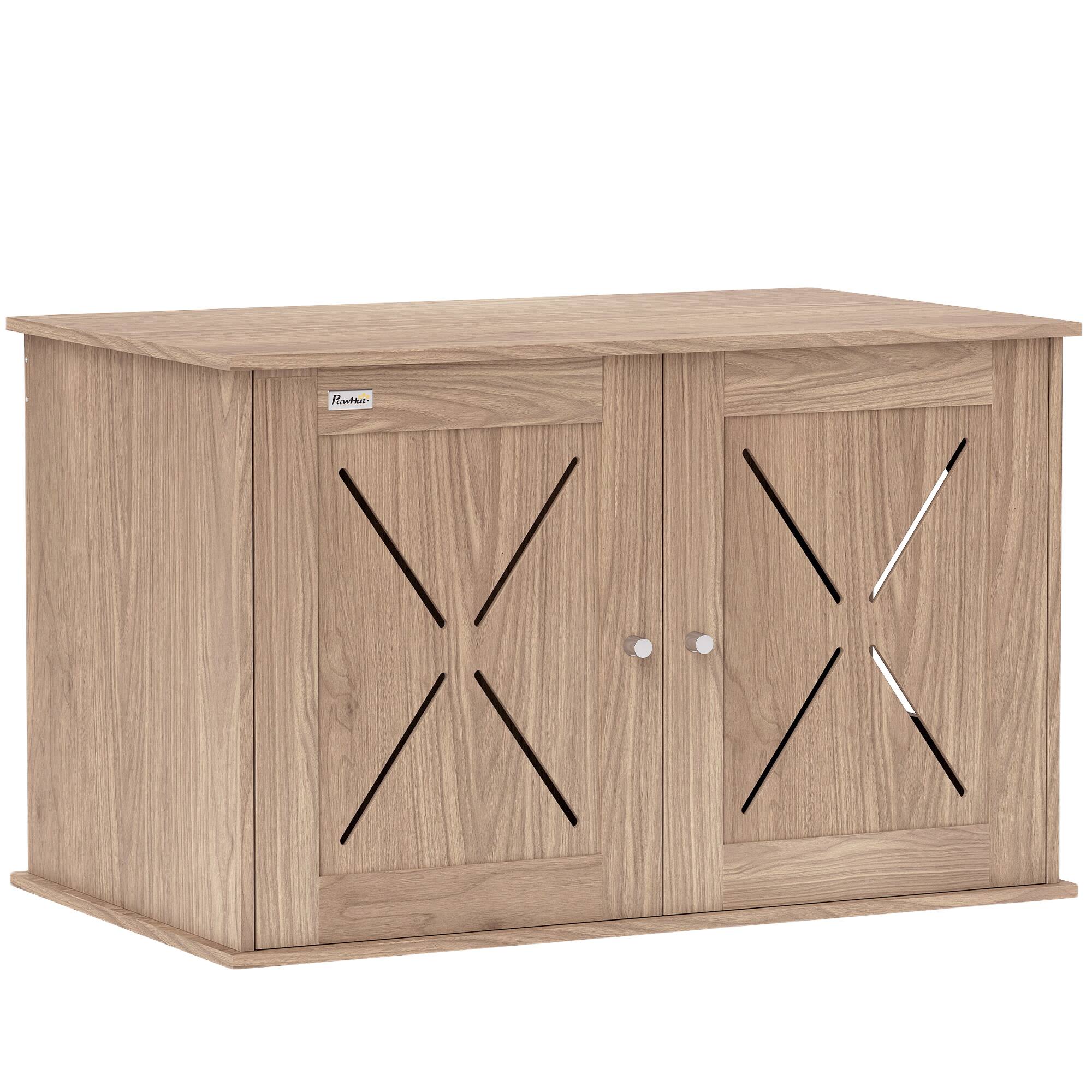 APRILSOUL Cat Hole Cat Washroom Hidden Cat Litter Box Enclosure Walnut ...