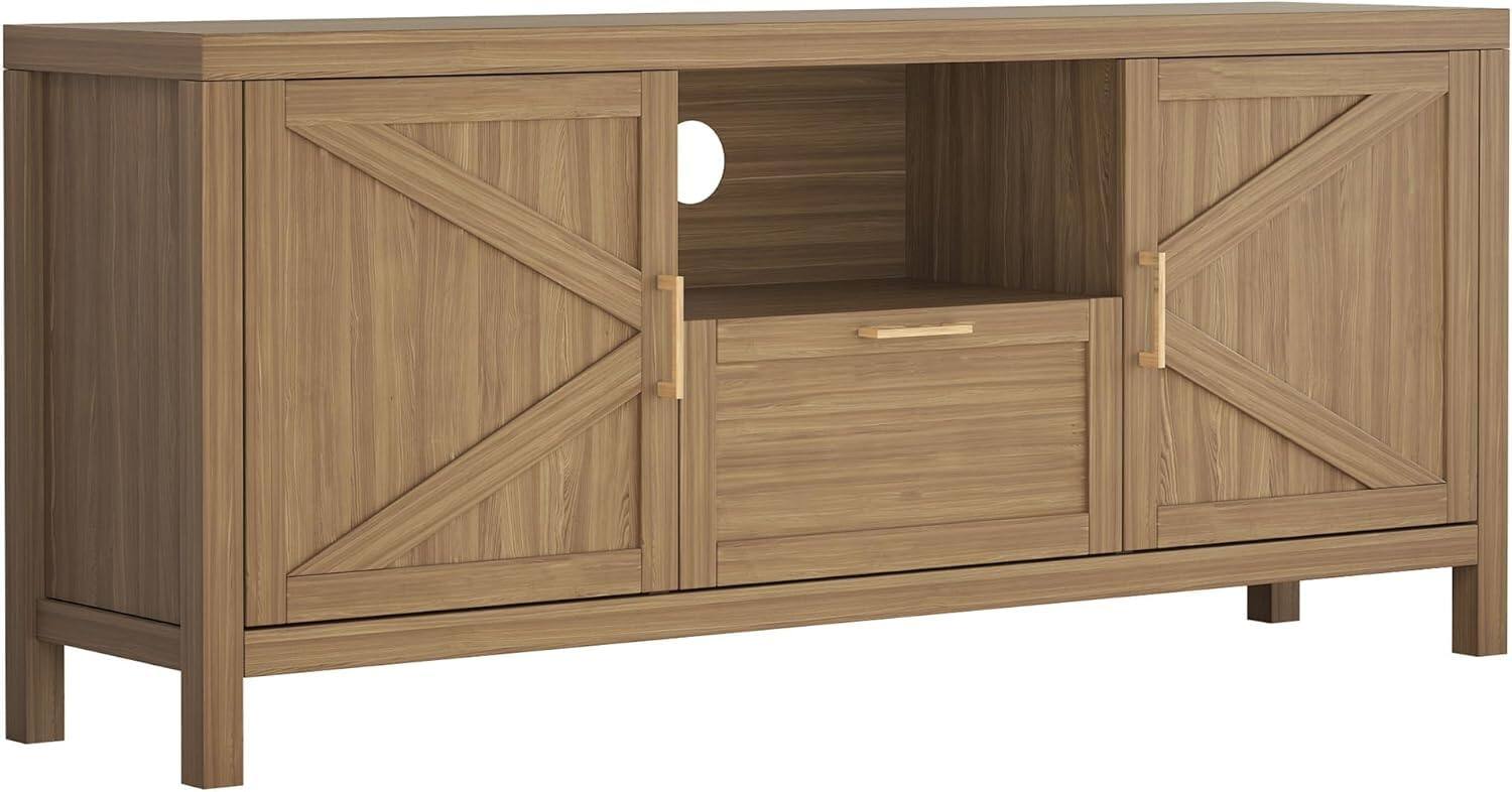 Acekool Farmhouse Tv Stand for Tvs Up to 65 Inch, Farmhouse Entertainment Center with Door ...