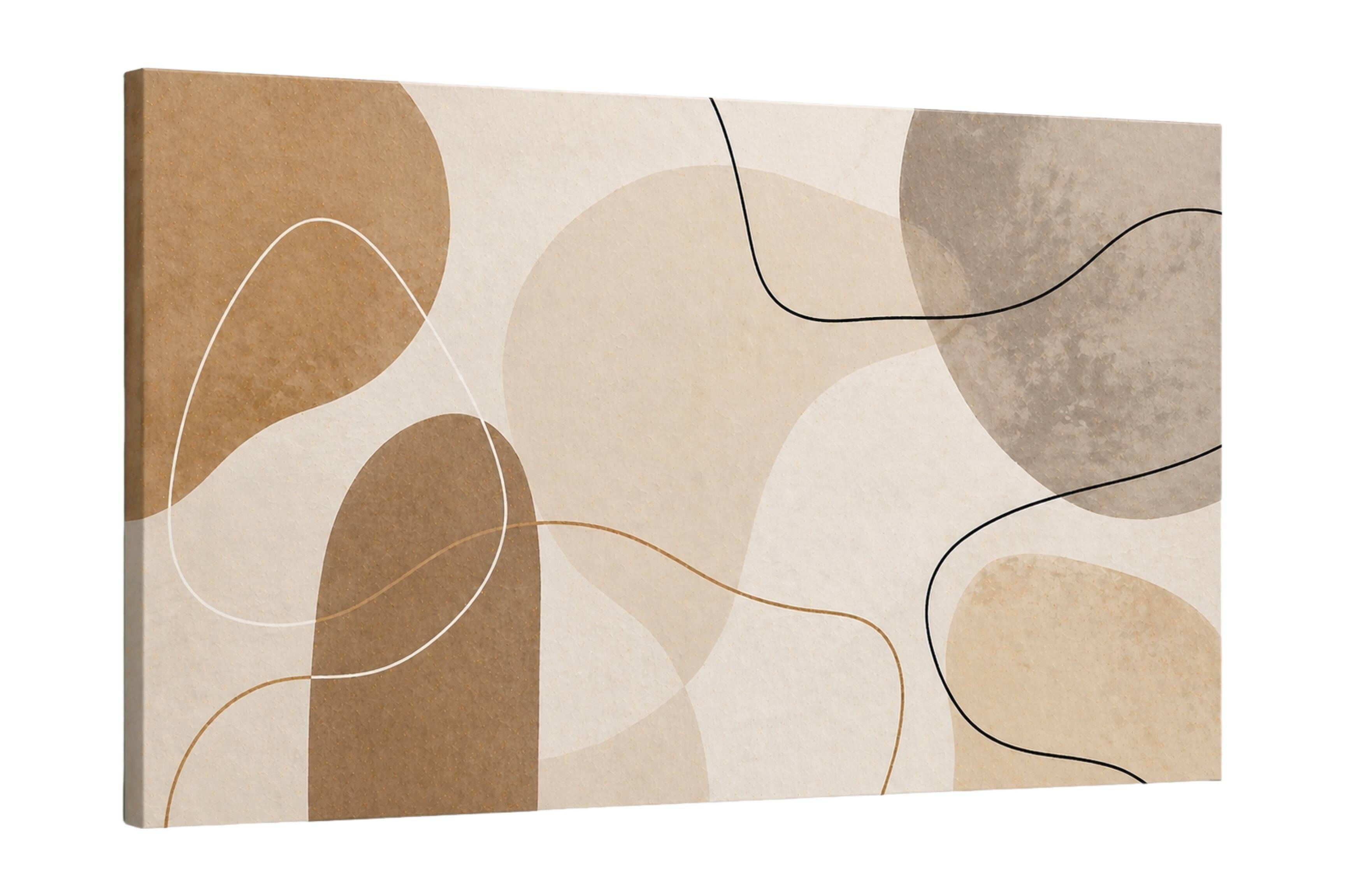 FC Design Large Canvas 24x36" Neutral Abstract Line Art Painting Modern ...