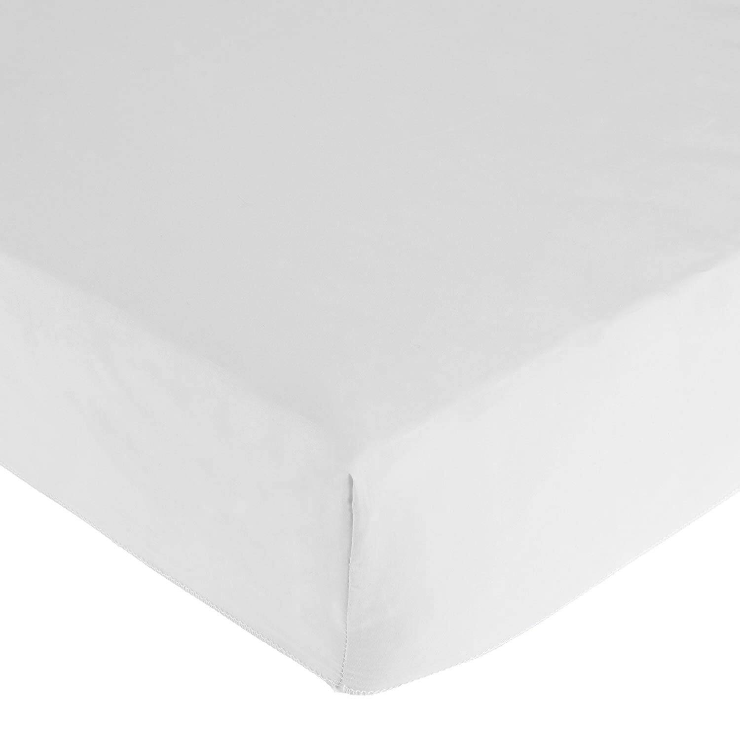 Fabibe 2 Pack Cotton Percale Fitted Nap Mat Sheet With Elastic Corners ...