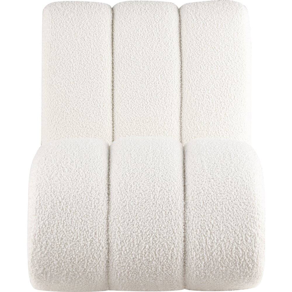 Meridian Furniture Swoon Cream Faux Sheepskin Accent Chair Beige ...