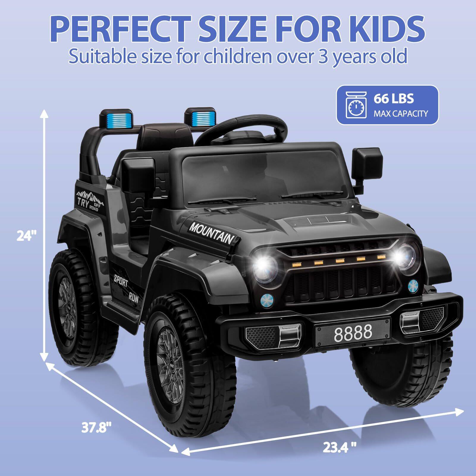 Acekool 12V Kids Ride On Truck Car PTO_0YRL - Best Buy