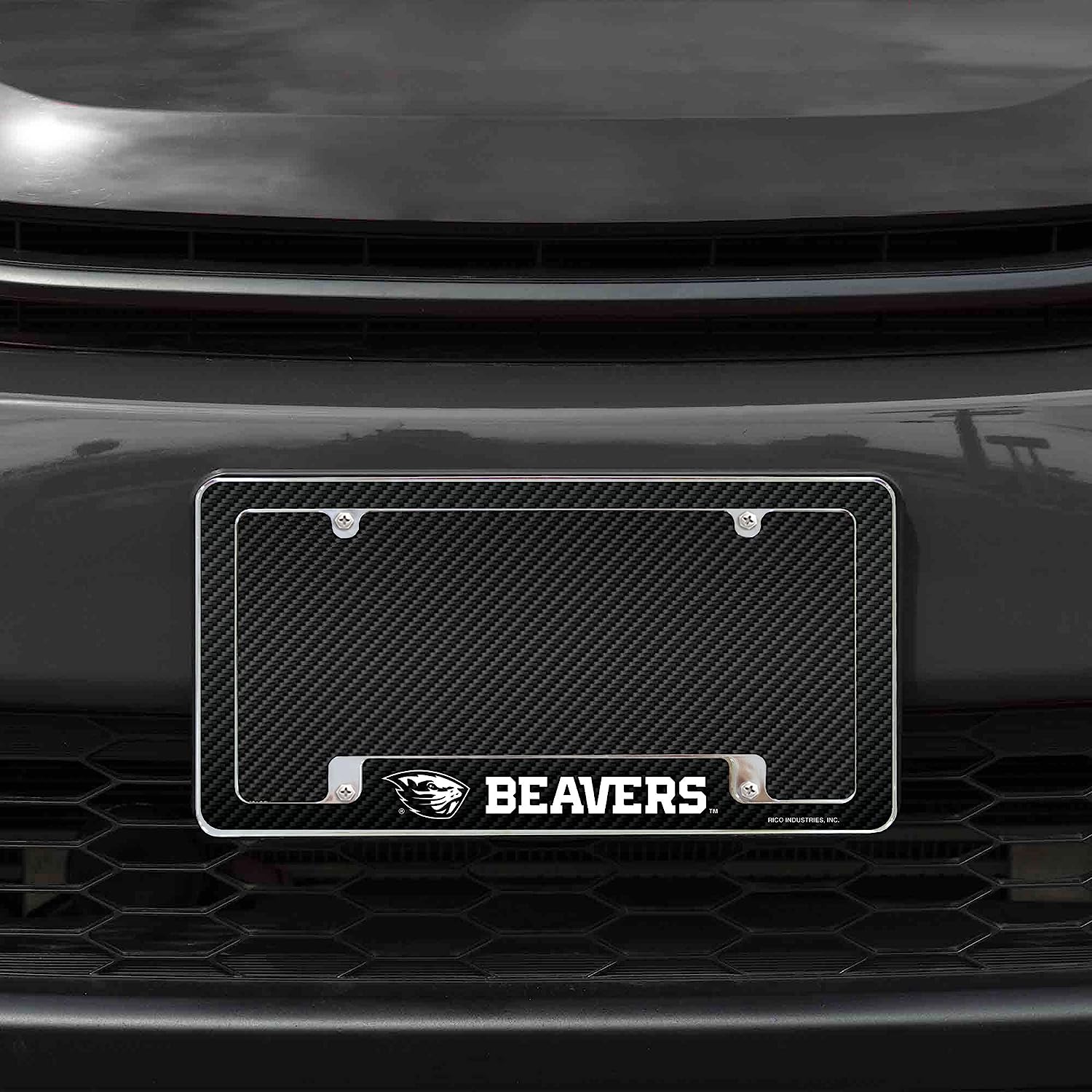 Rico Industries Oregon State Beavers Chrome Metal License Plate Frame ...