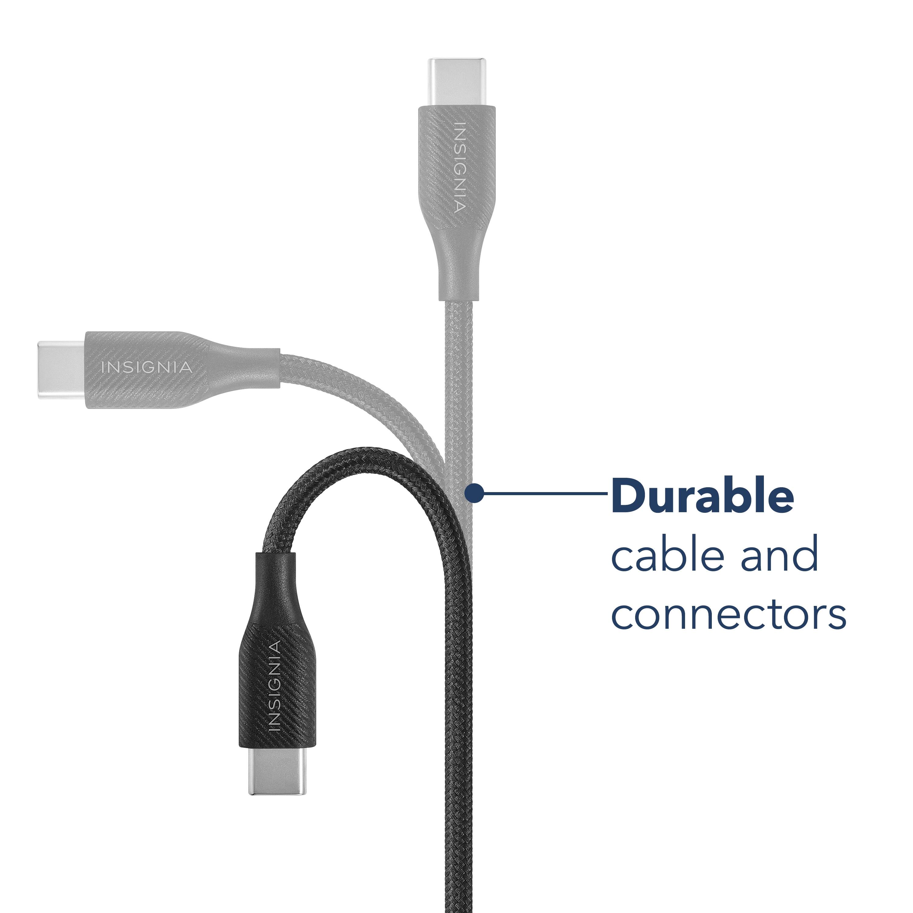 Customer Reviews: Insignia™ 4' / 6' / 10' USB to USB-C Braided Charge ...