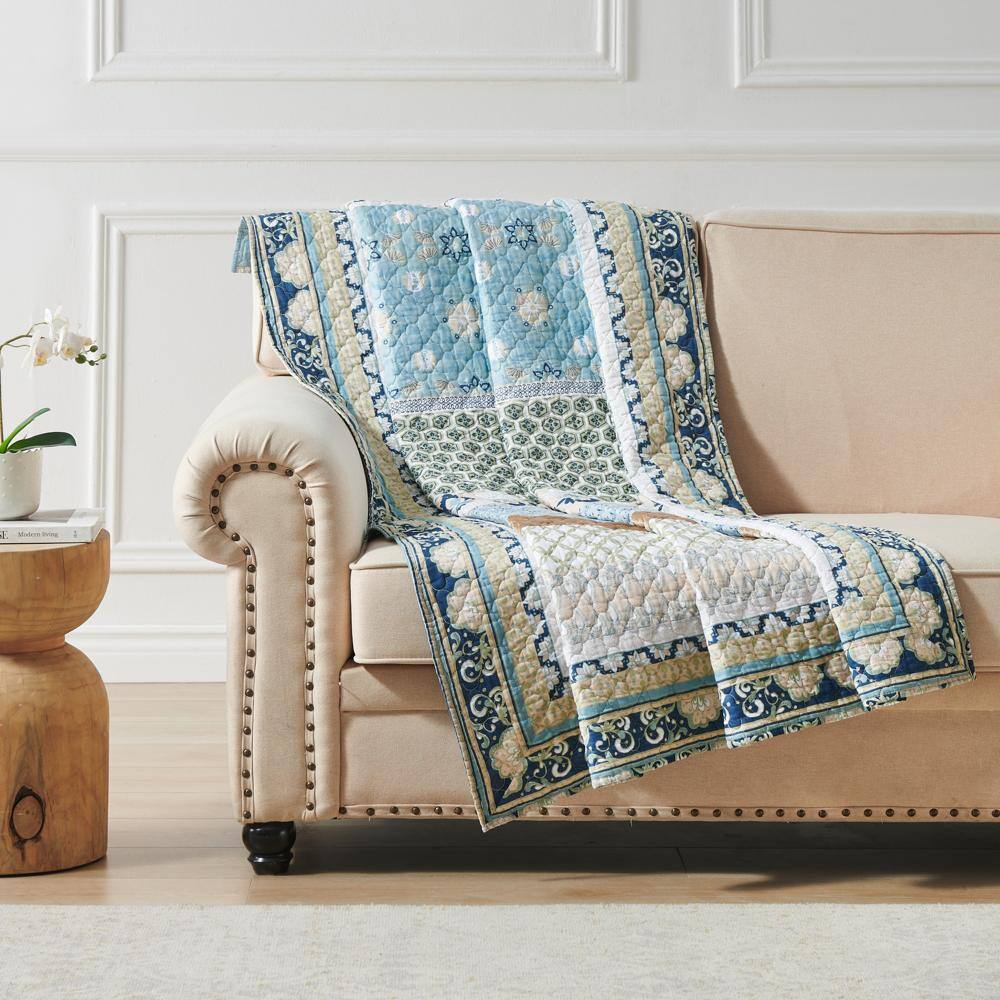 Greenland Home Fashions Thalia Stylized Florals and Geometric Prints ...