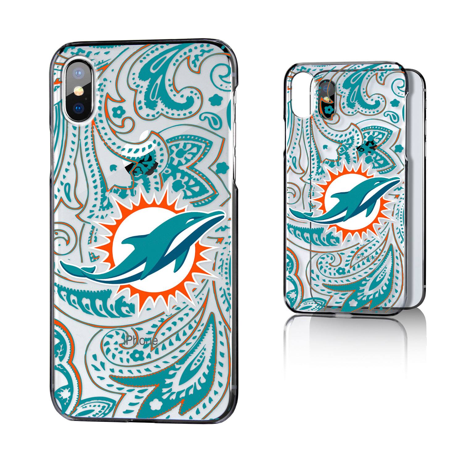 Keyscaper NFL Miami Dolphins iPhone Clear Paisley Design Case 15 ...