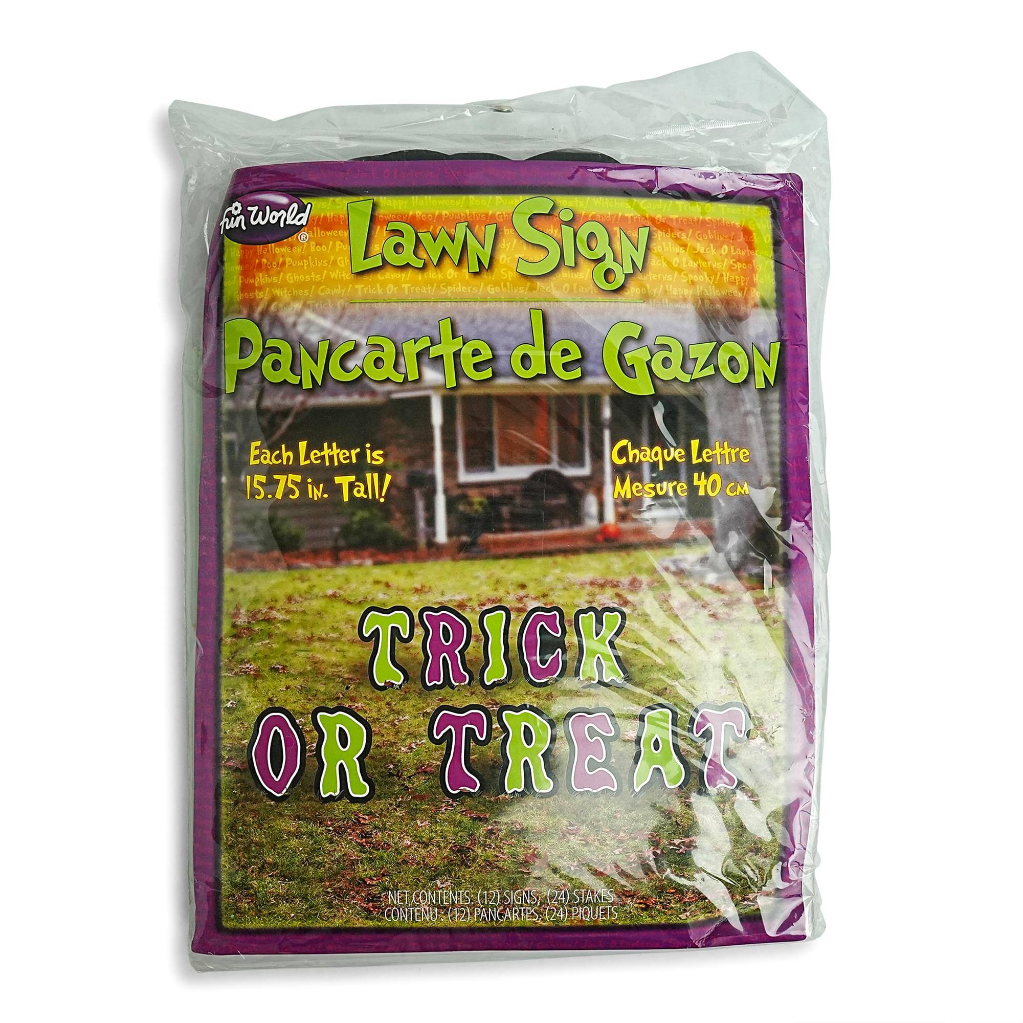 Fun World Lawn Sign Pancarte de Gazon Each Letter is 15.75 in. Tall ...