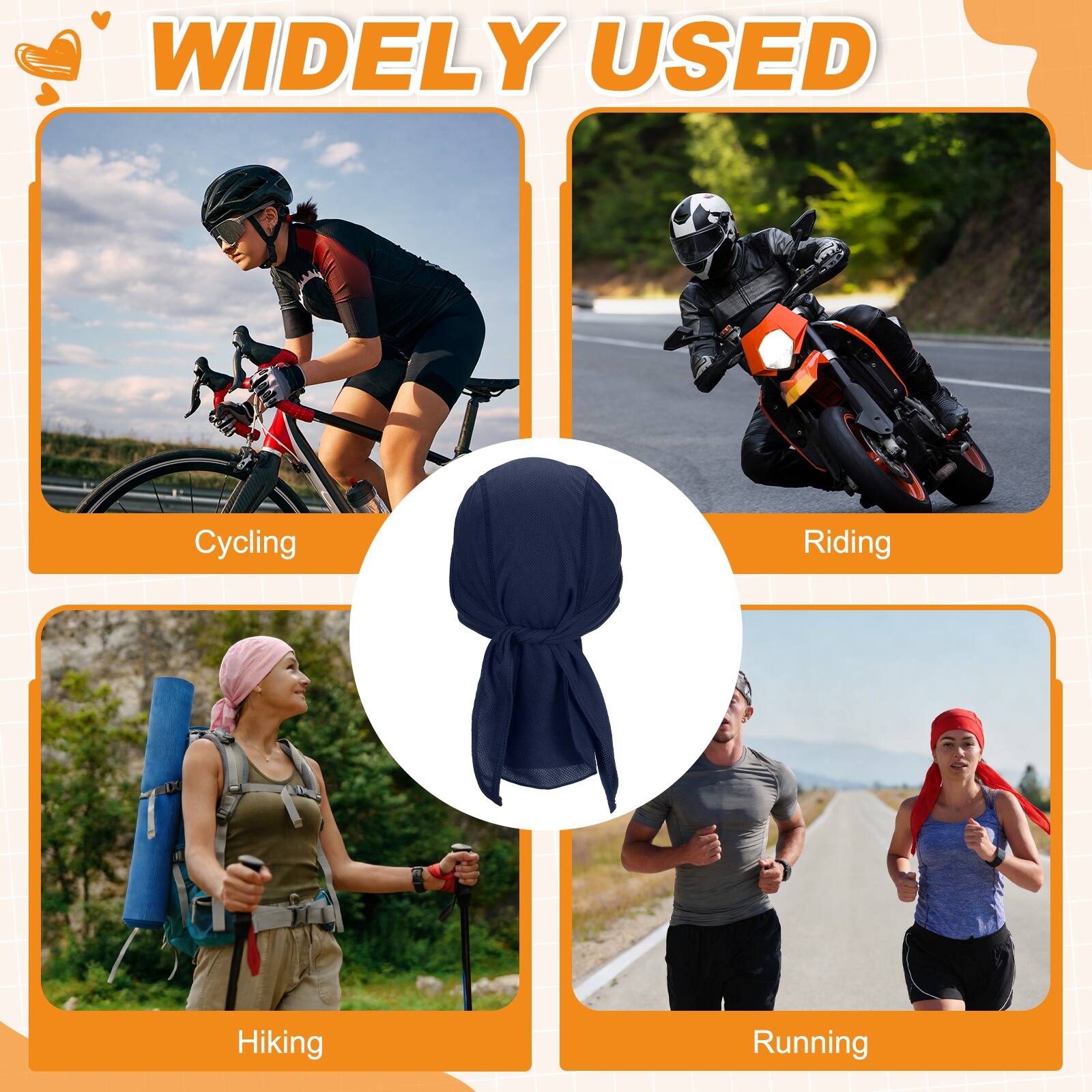 Unique Bargains Cooling Do Rags, Sweat Wicking Skull Caps, Breathable ...