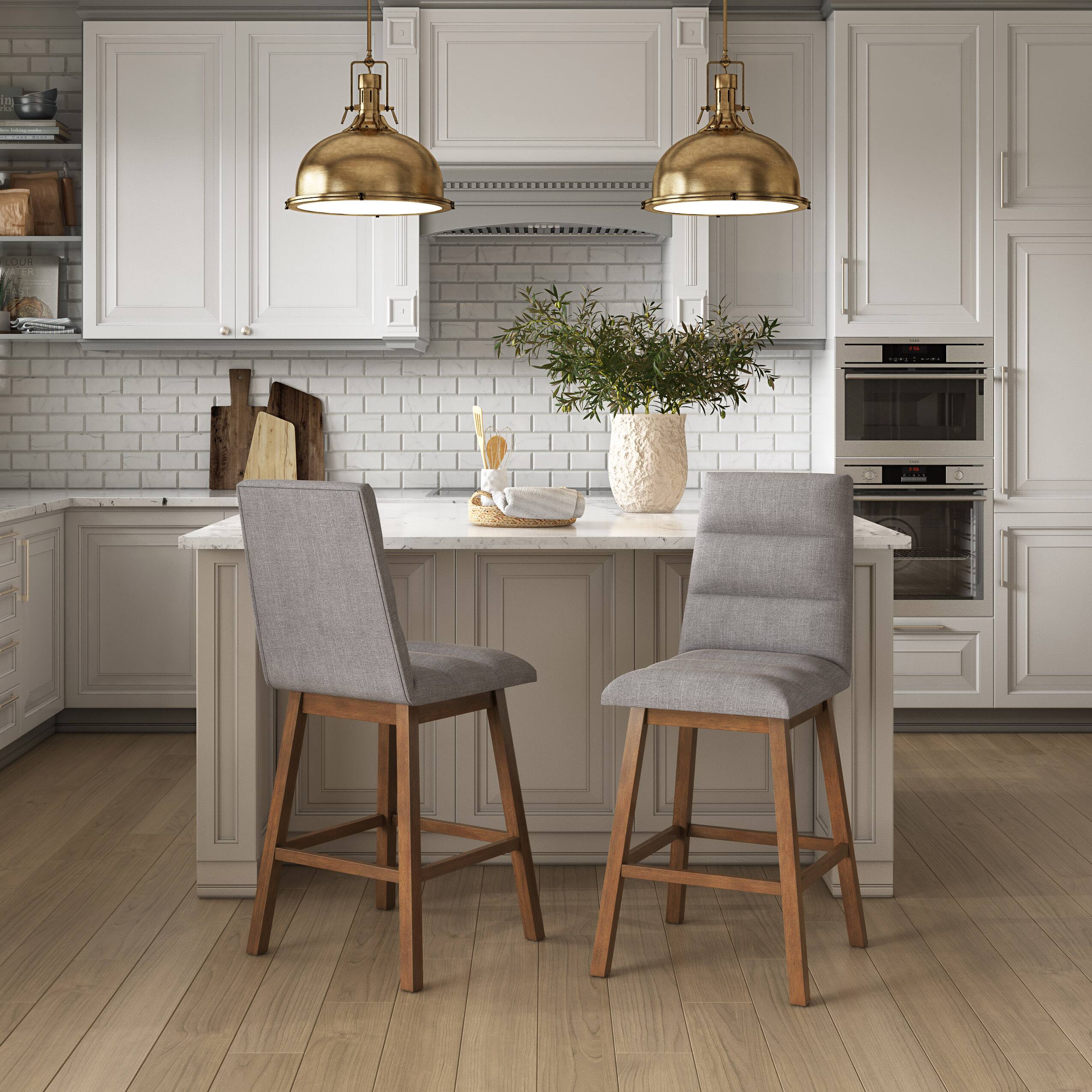 Best Buy: CorLiving Boston Channel Tufted Fabric Barstool (set of 2 ...