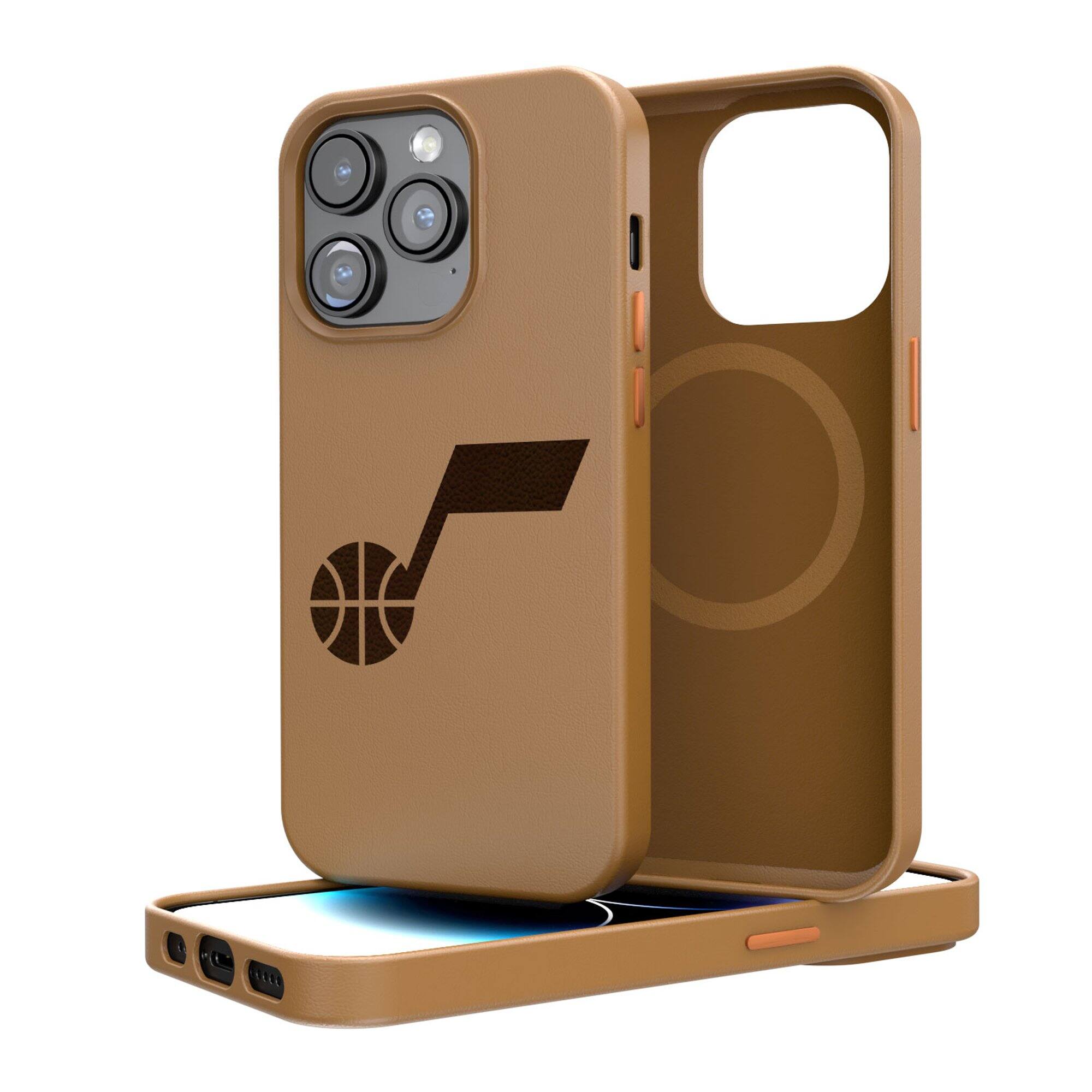 Keyscaper NBA Utah Jazz iPhone Magnetic Bump Case 14 Plus Brown 5267856 ...
