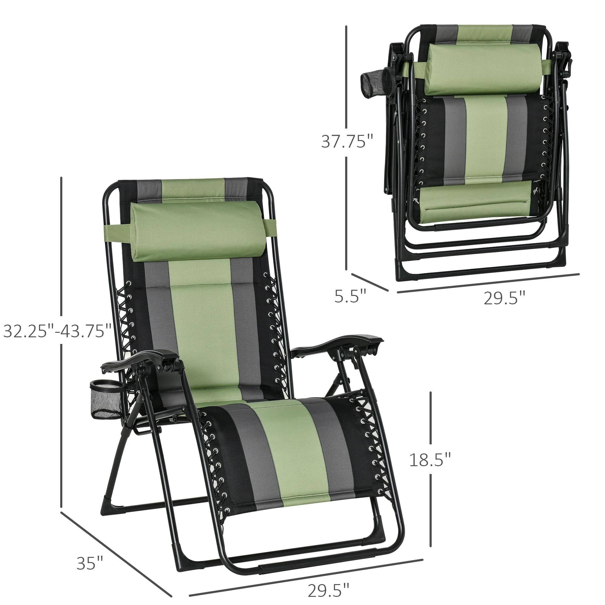 Resenkos XL Oversize Zero Gravity Recliner, Padded Patio Lounger Chair ...