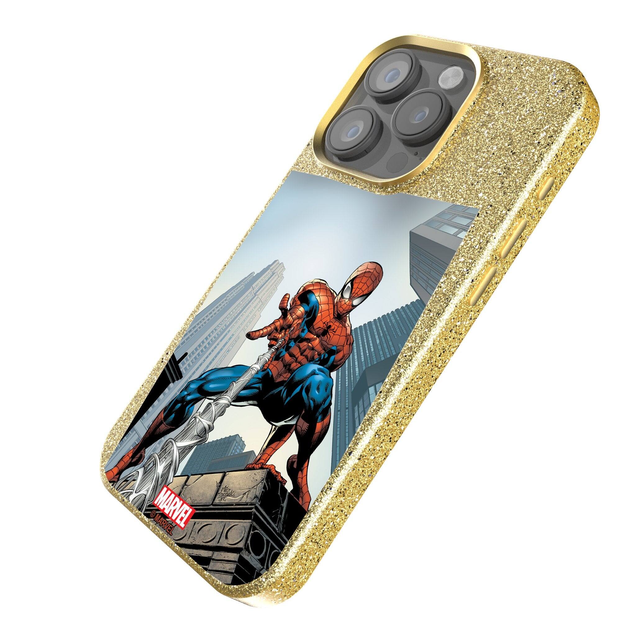 Keyscaper Marvel Cover Art Gold Bling Phone Case Apple iPhone 15 Pro ...