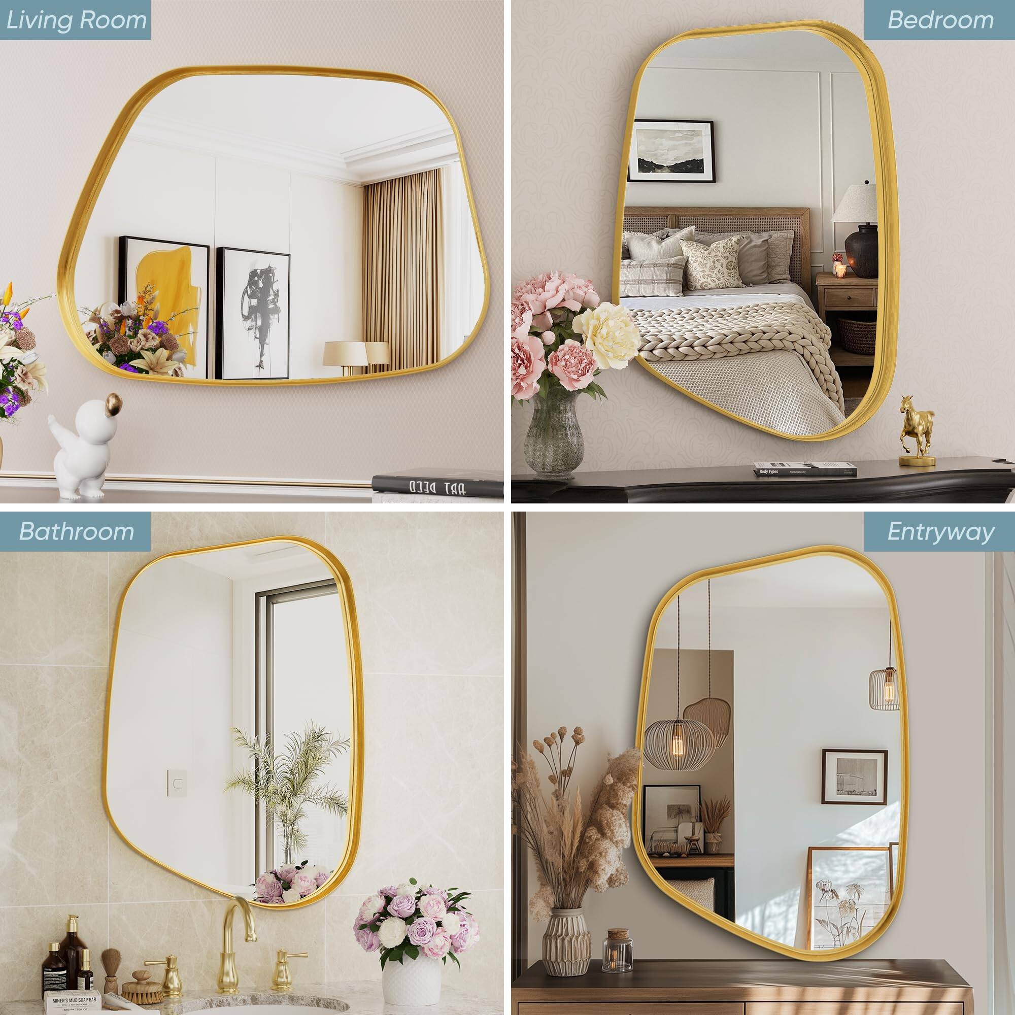 Comfort Essence Irregular Wall Mirror 24"x36" Bathroom Mirrors ...