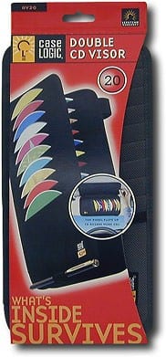 Best Buy: Case Logic 20-Disc Double-Layer CD Visor Charcoal Gray AV20GRAY