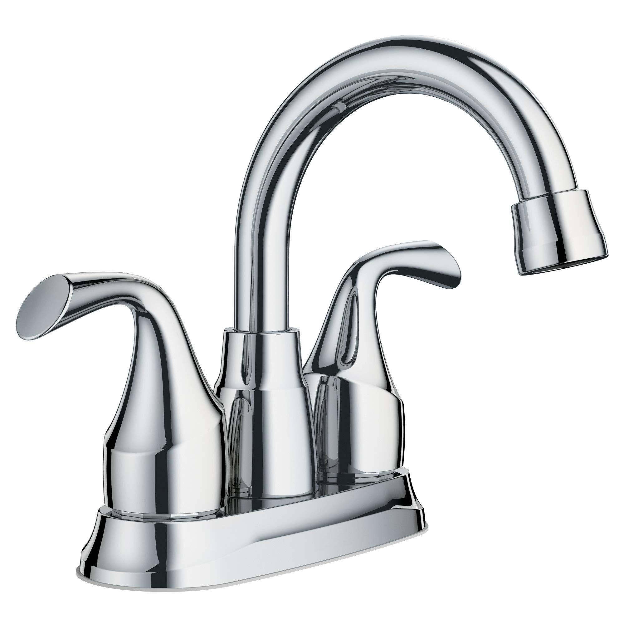 Paradigms Interiors Idora Chrome Two handle Centerset Bathroom Sink Faucet With Drain Assembly ...