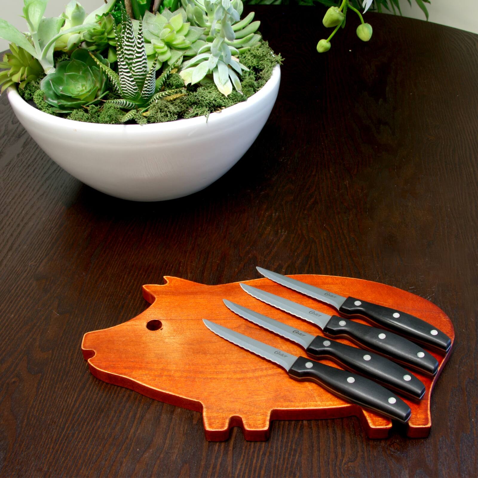 Oster Granger 4.5 in. Stainless Steel Blade Steak Knife Set (4 Pack ...