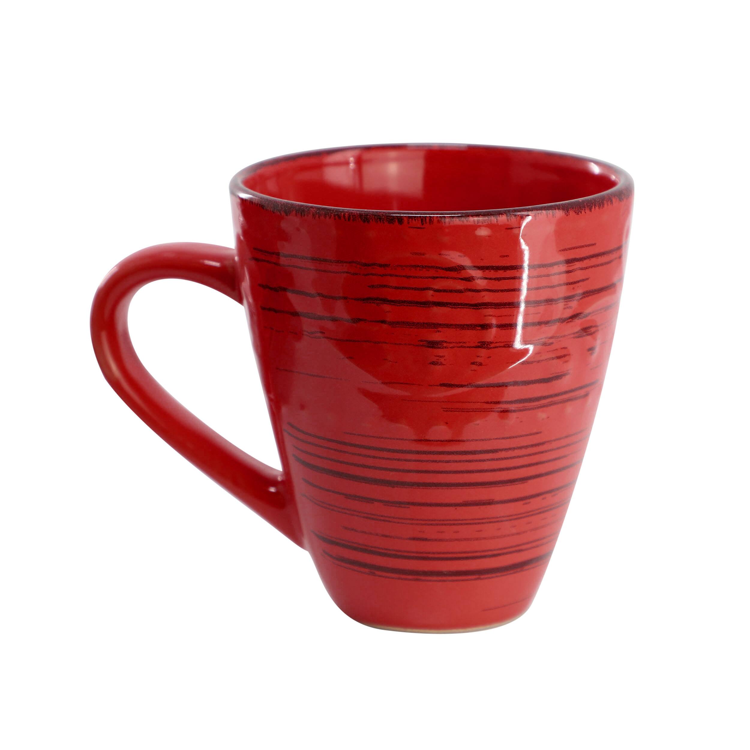 Elama Malibu Ocean Bloom 16 Piece Dinnerware Set Red 310121720M - Best Buy