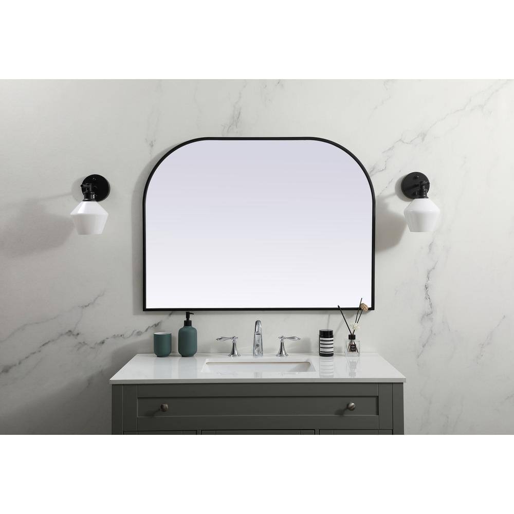 Elegant Decor Metal Frame Arch Mirror 40x30 Inch Black BG3607954 - Best Buy
