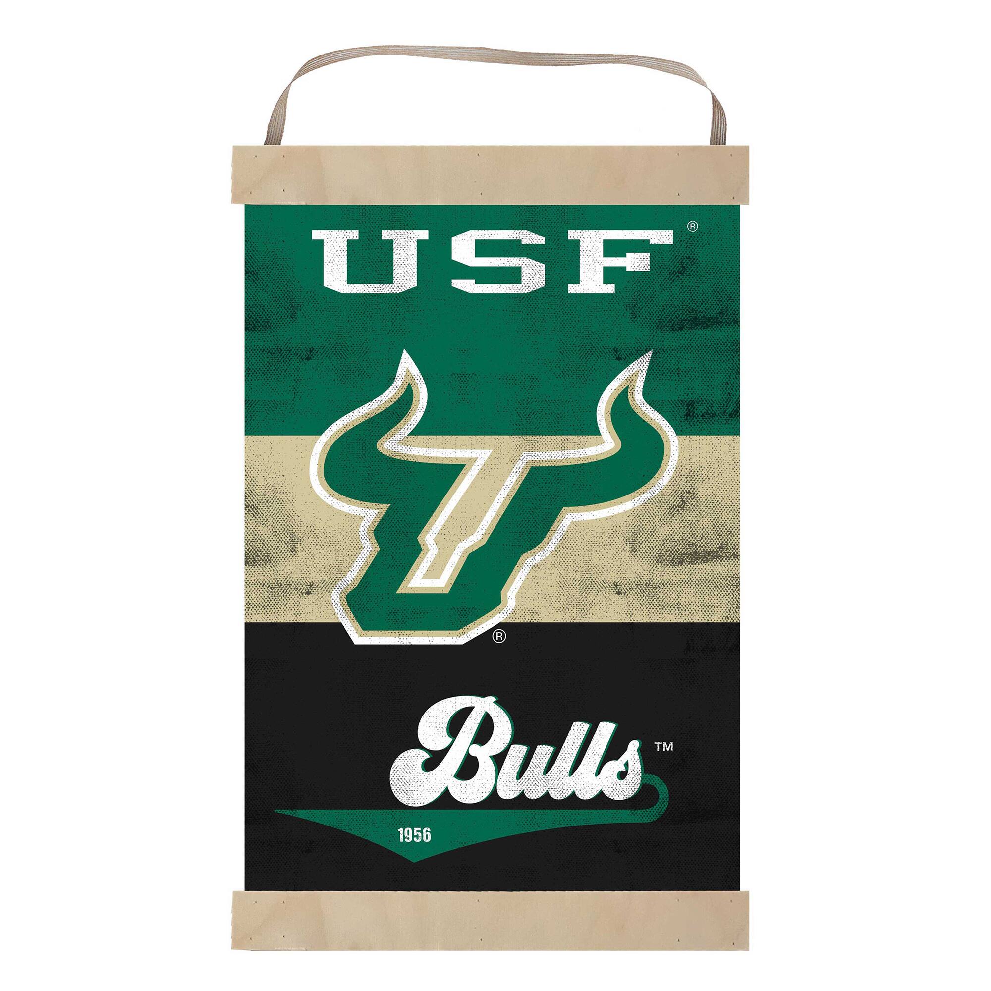 Jardine South Florida Bulls Retro Logo Banner Sign Green 4966650 - Best Buy